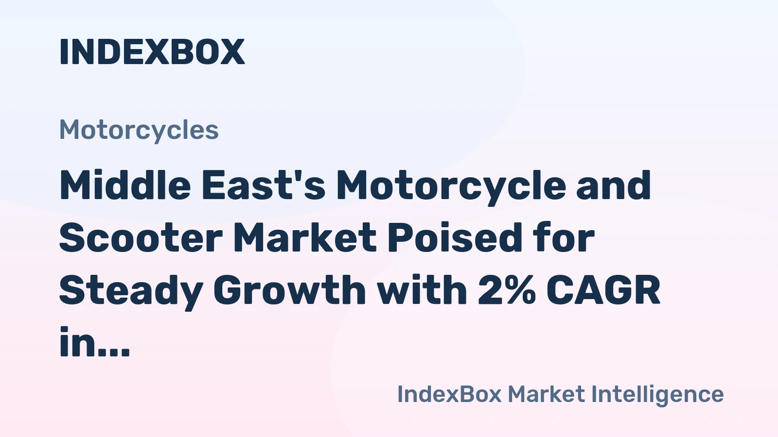 Middle East's Motorcycle and Scooter Market Poised for Steady Growth with 2% CAGR in Value Through 2035