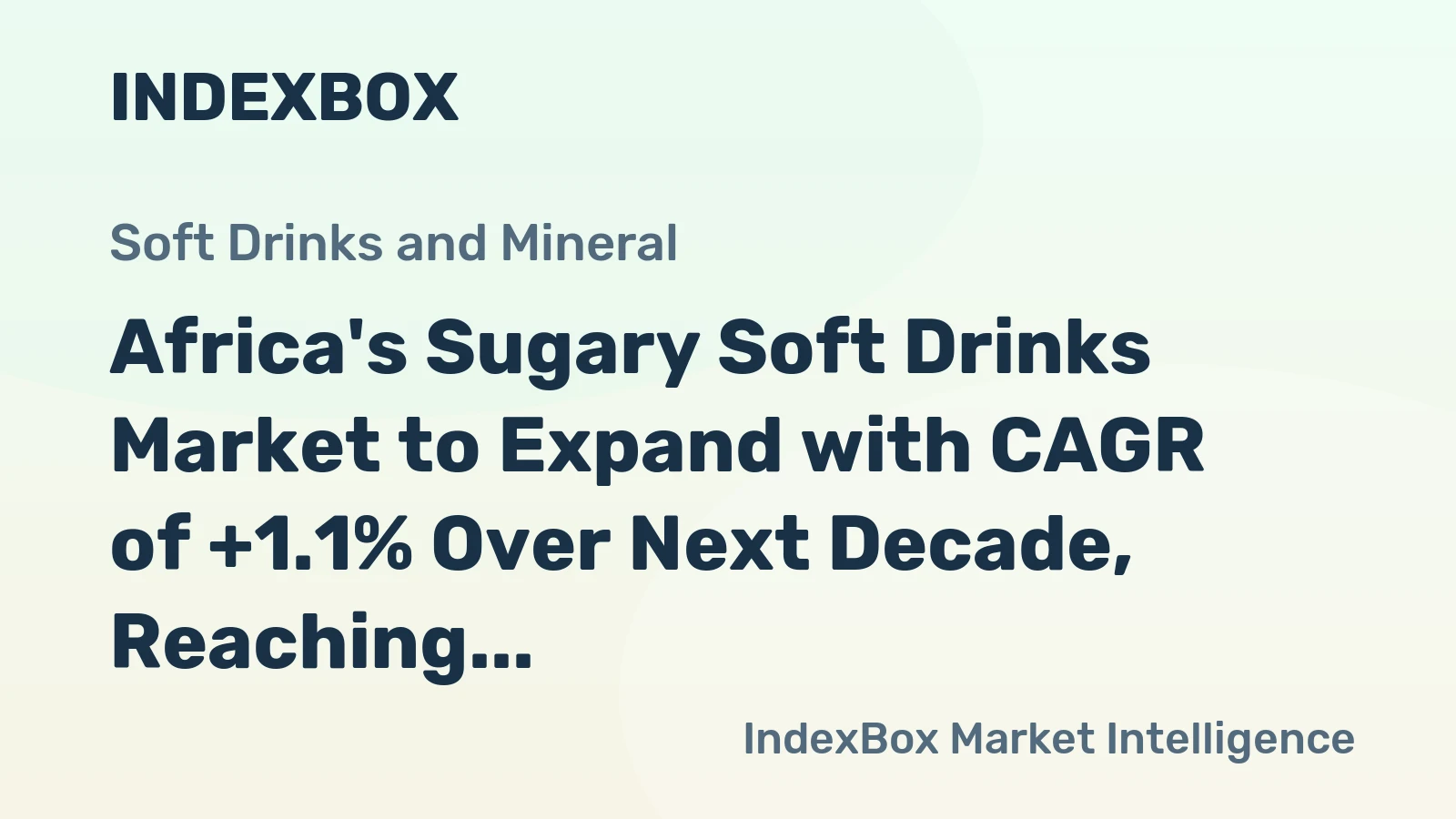 Africa's Sugary Soft Drinks Market to Expand with CAGR of +1.1% Over Next Decade, Reaching $81B by 2035