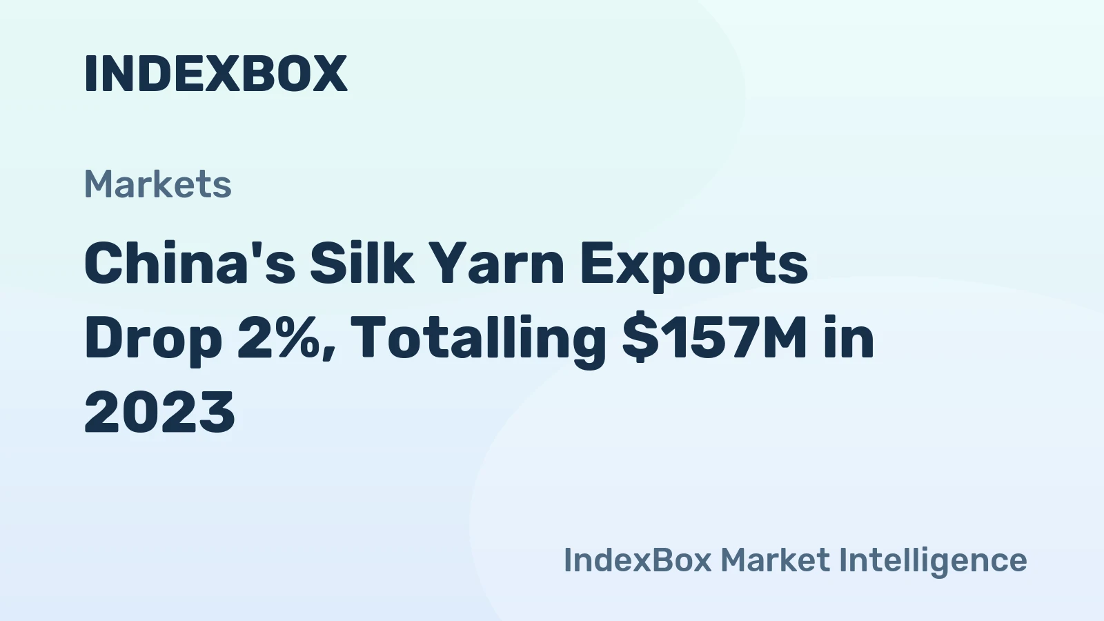 China's Silk Yarn Exports Drop 2%, Totalling $157M in 2023