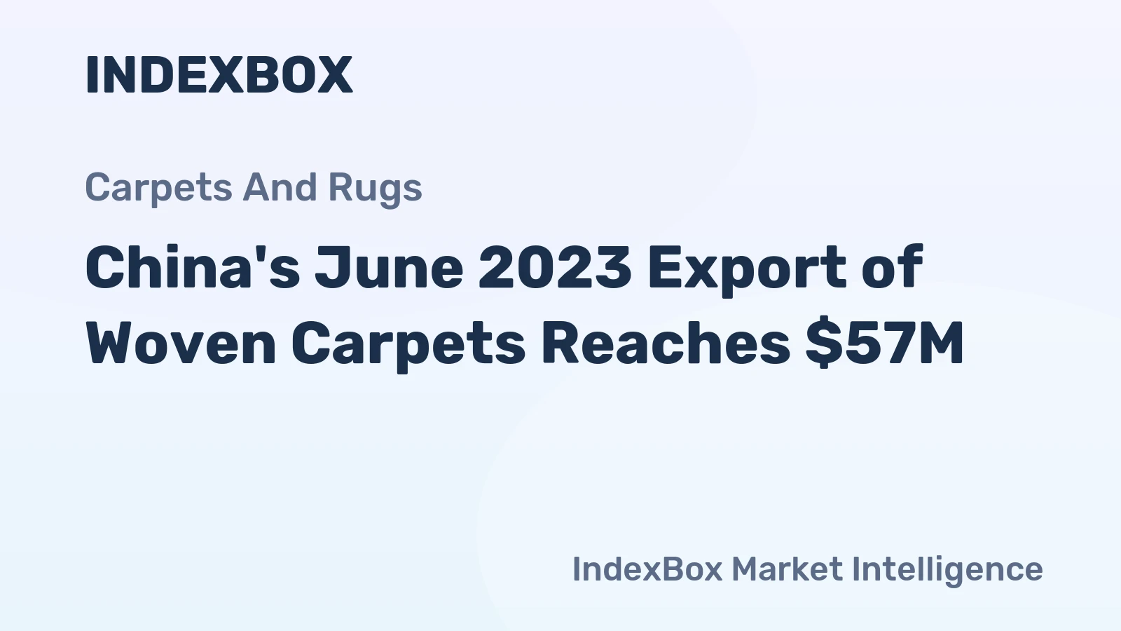 China's June 2023 Export of Woven Carpets Reaches $57M