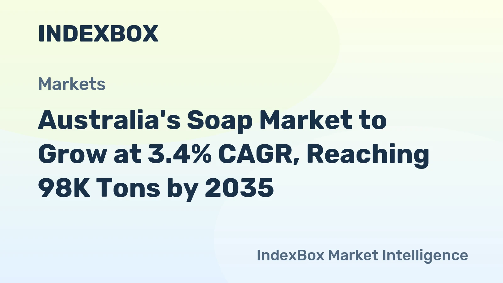 Australia's Soap Market to Grow at 3.4% CAGR, Reaching 98K Tons by 2035