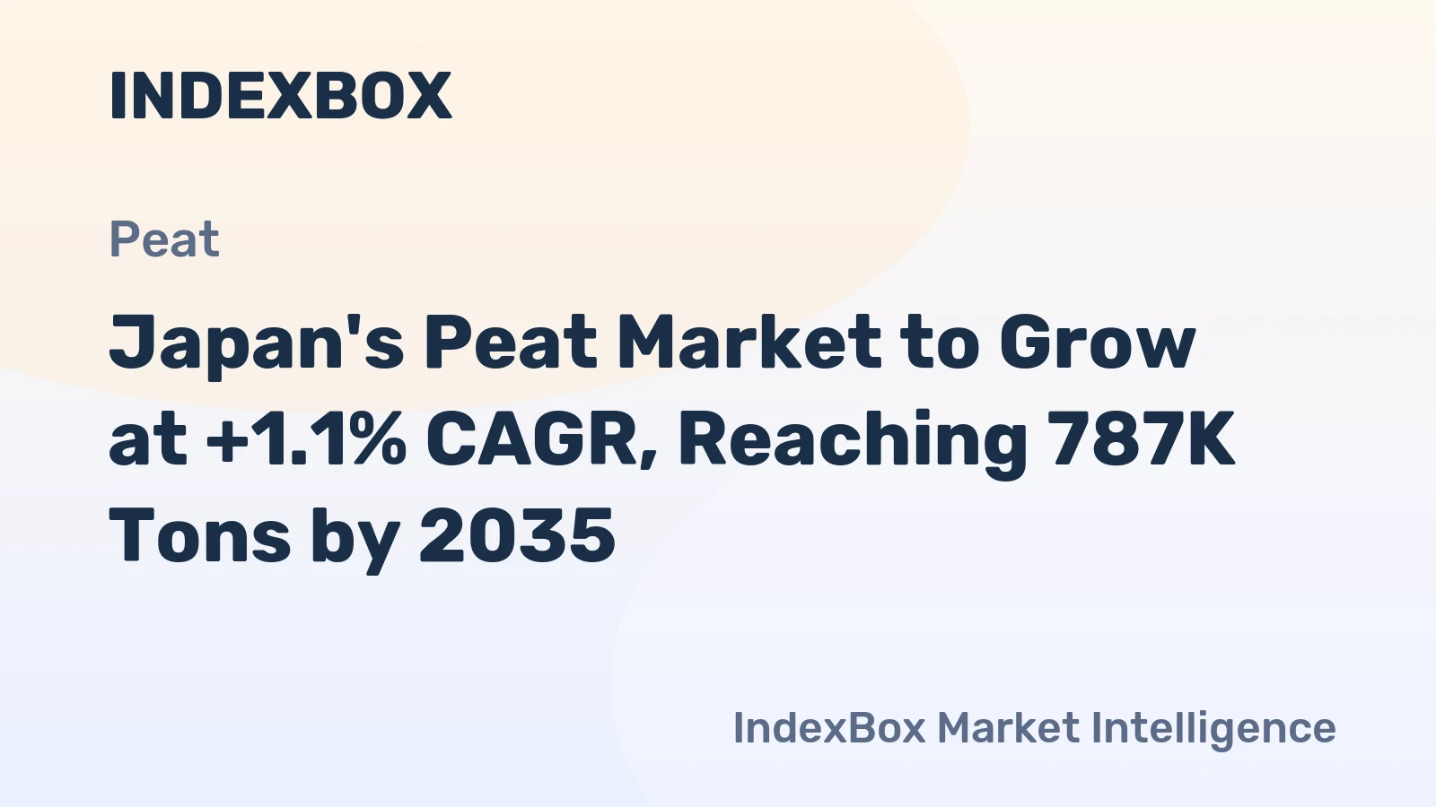 Japan's Peat Market to Grow at +1.1% CAGR, Reaching 787K Tons by 2035