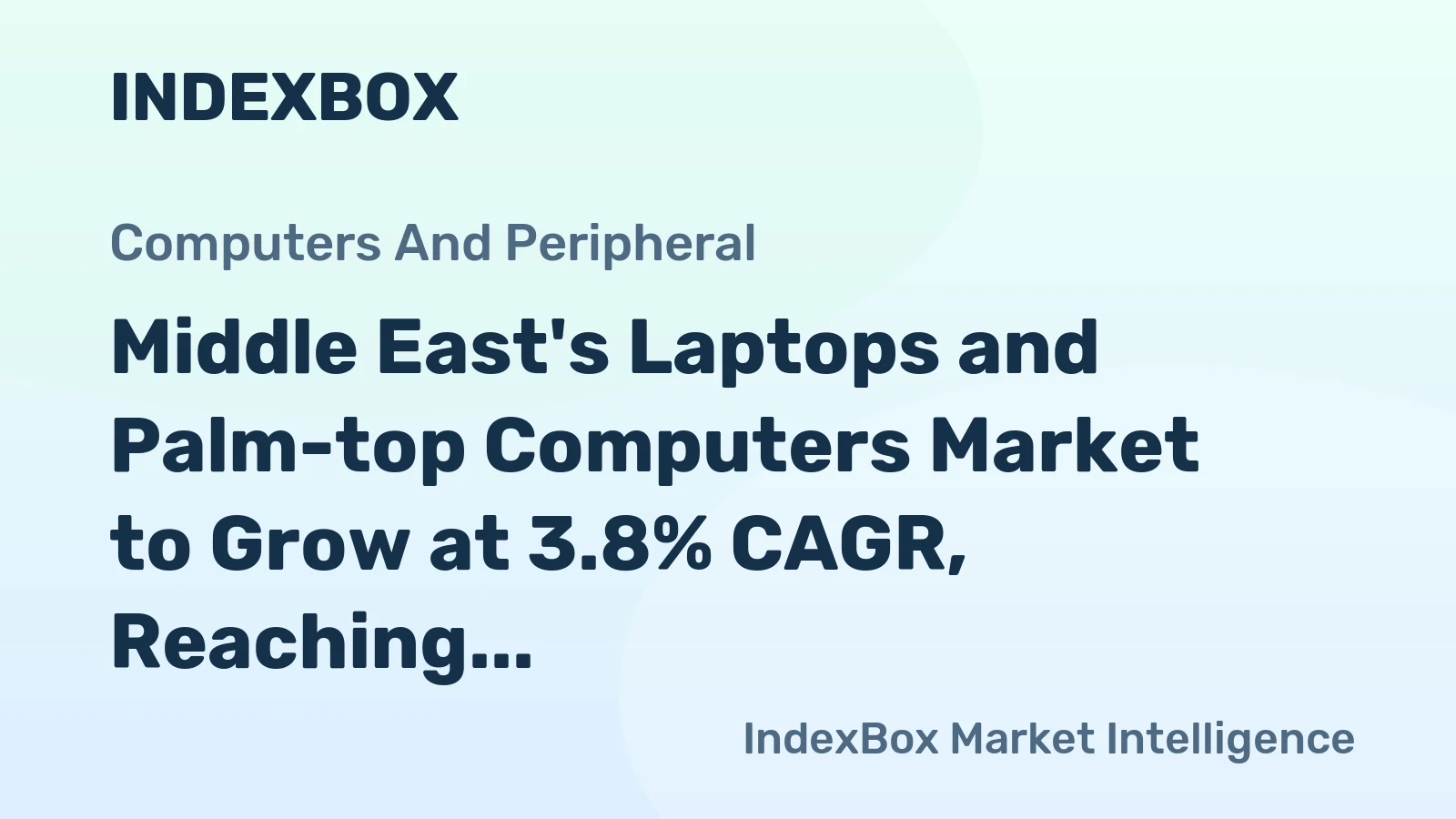 Middle East's Laptops and Palm-top Computers Market to Grow at 3.8% CAGR, Reaching 39M Units by 2035