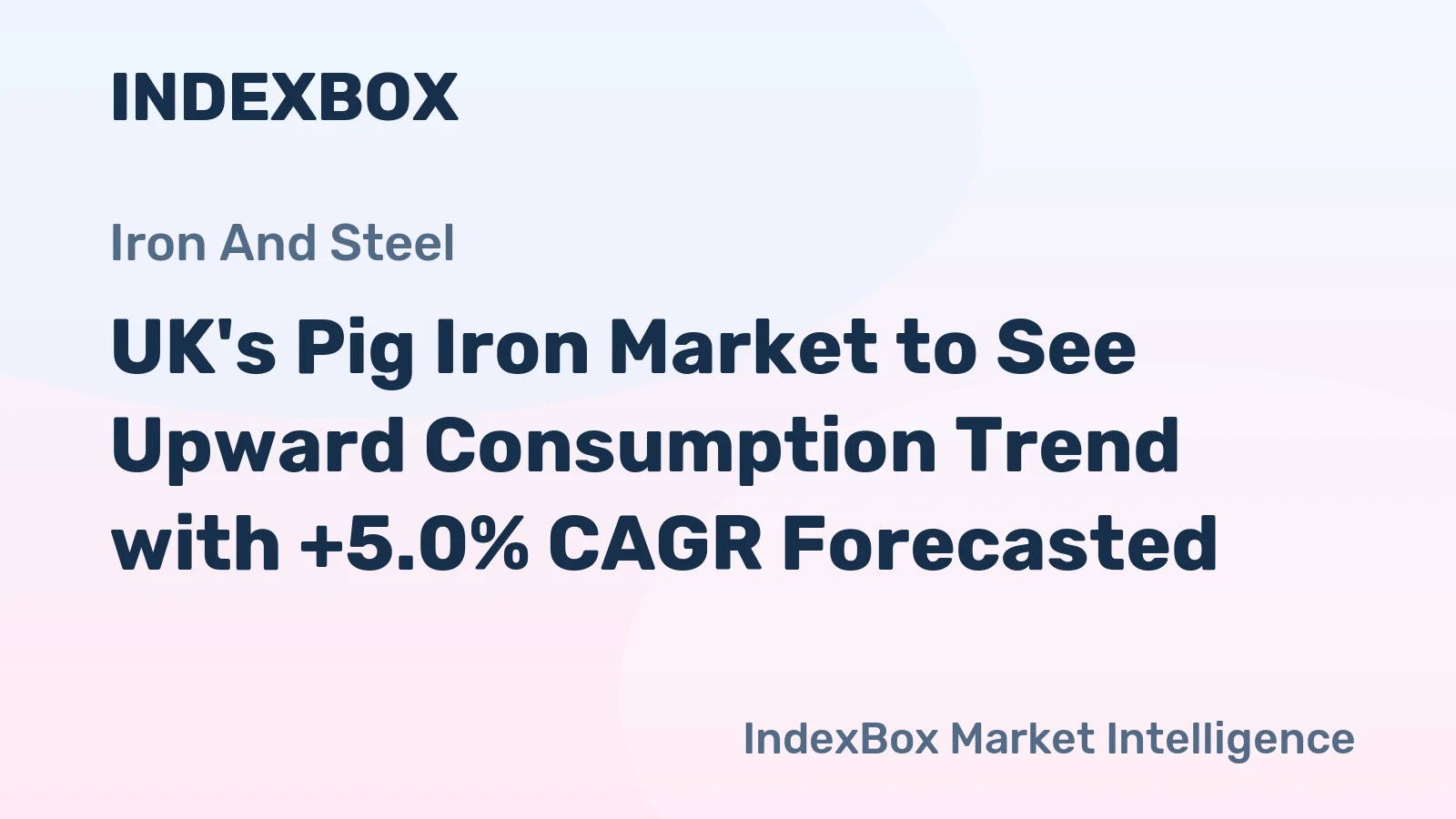 UK's Pig Iron Market to See Upward Consumption Trend with +5.0% CAGR Forecasted