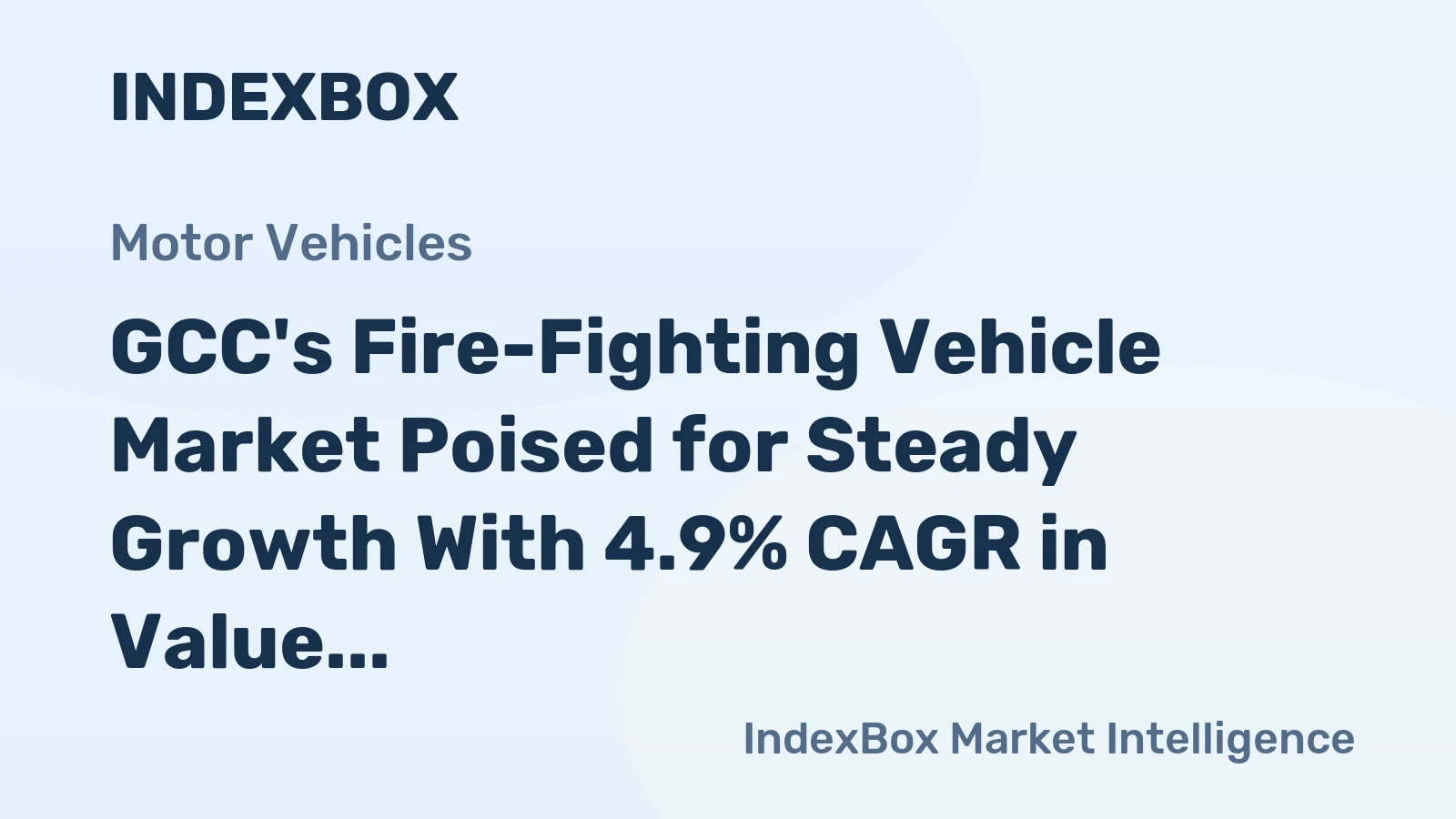 GCC's Fire-Fighting Vehicle Market Poised for Steady Growth With 4.9% CAGR in Value Through 2035