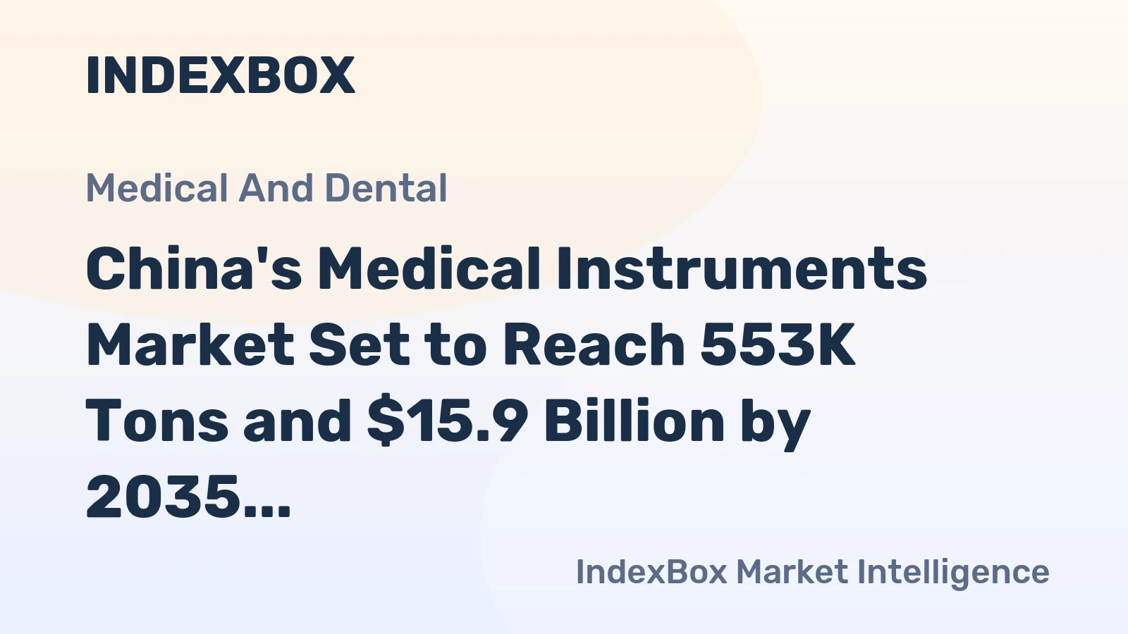 China's Medical Instruments Market Set to Reach 553K Tons and $15.9 Billion by 2035