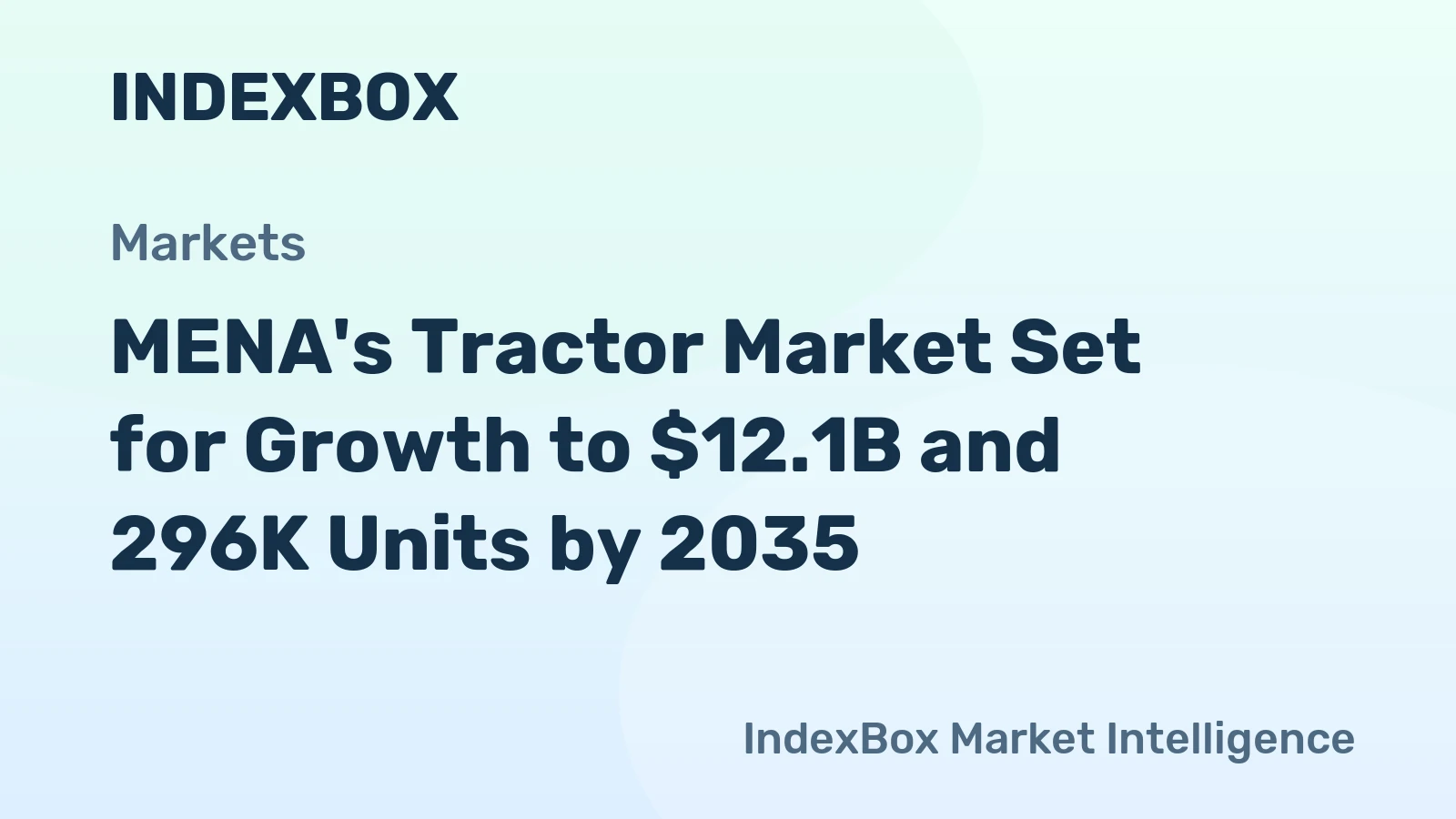 MENA's Tractor Market Set for Growth to $12.1B and 296K Units by 2035