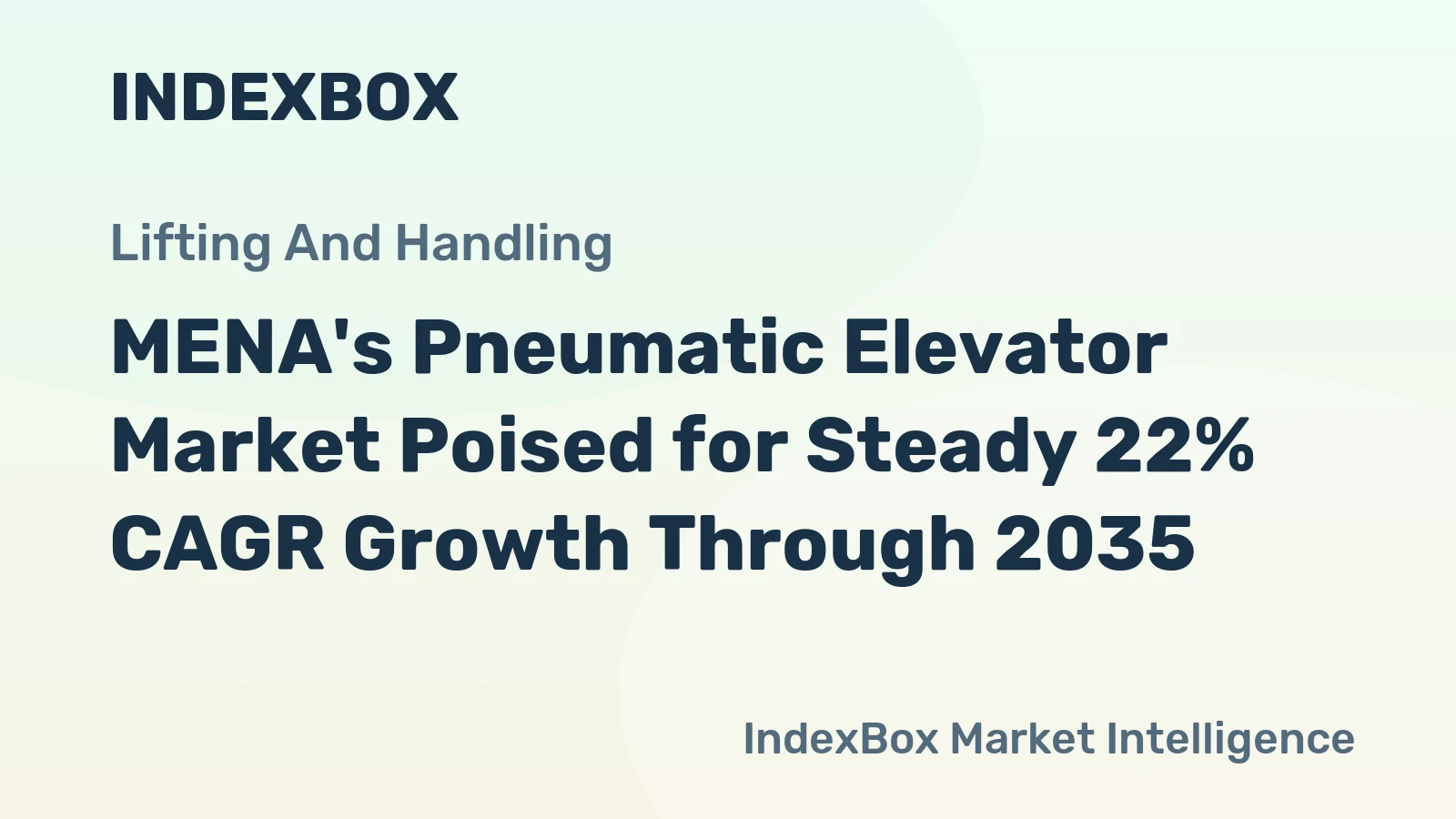 MENA's Pneumatic Elevator Market Poised for Steady 22% CAGR Growth Through 2035