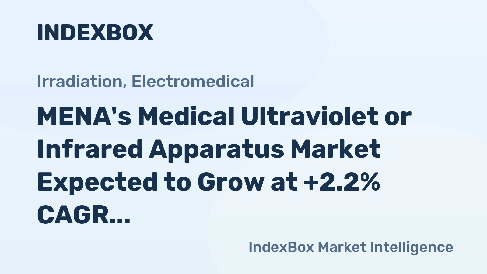 MENA's Medical Ultraviolet or Infrared Apparatus Market Expected to Grow at +2.2% CAGR from 2024 to 2035