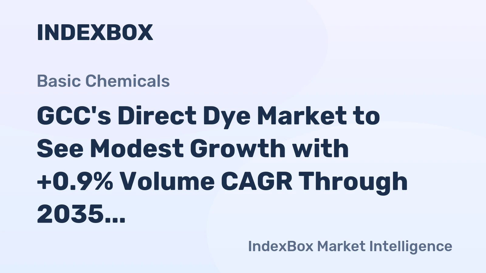 GCC's Direct Dye Market to See Modest Growth with +0.9% Volume CAGR Through 2035