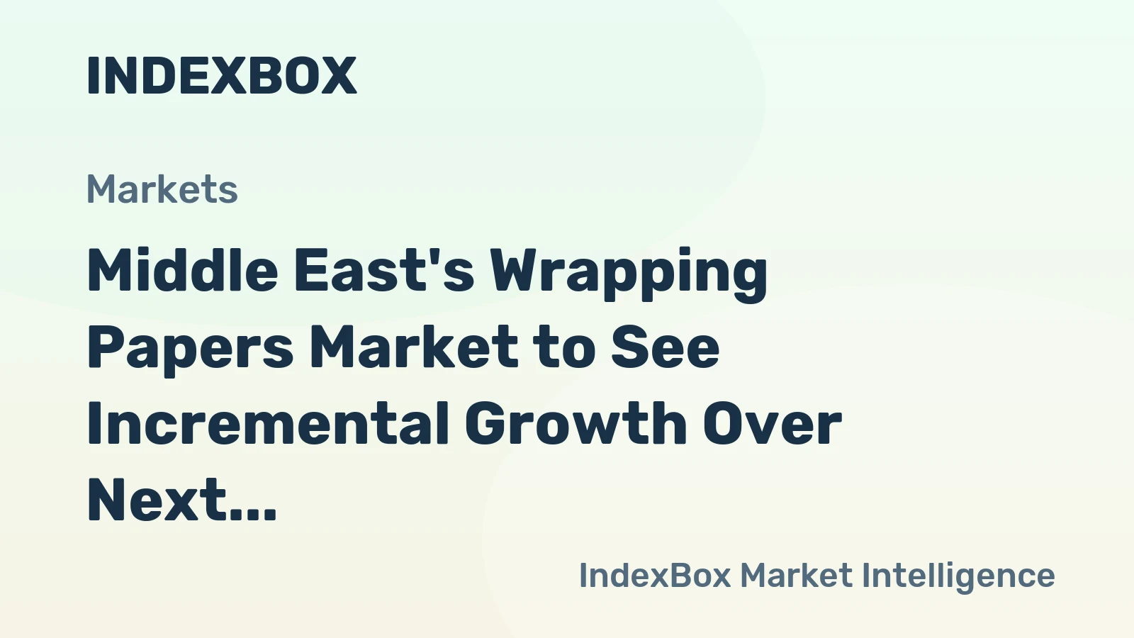 Middle East's Wrapping Papers Market to See Incremental Growth Over Next Decade, Reaching 1.2M Tons and $1.8B by 2035
