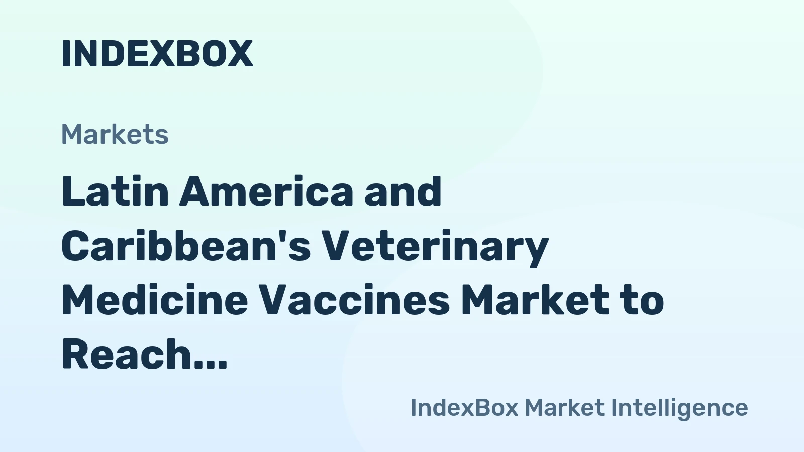 Latin America and Caribbean's Veterinary Medicine Vaccines Market to Reach 20K Tons and $1.5B by 2035