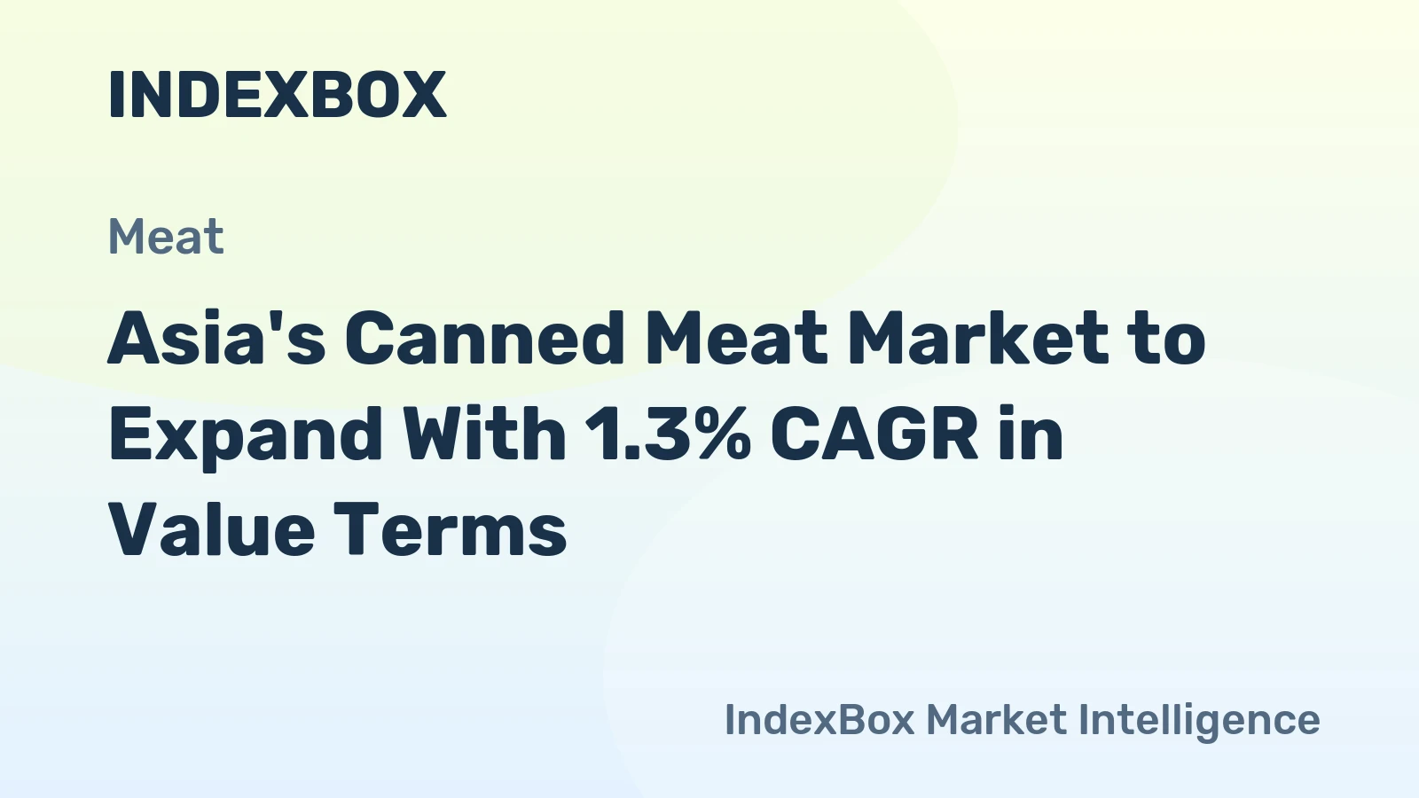 Asia's Canned Meat Market to Expand With 1.3% CAGR in Value Terms