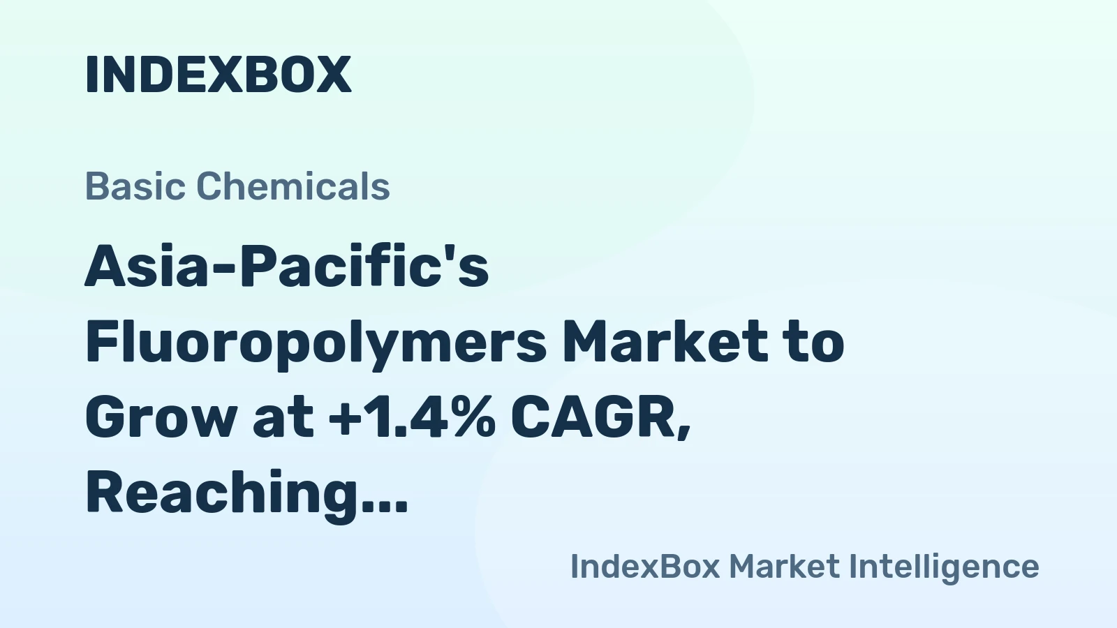 Asia-Pacific's Fluoropolymers Market to Grow at +1.4% CAGR, Reaching 431K Tons by 2035