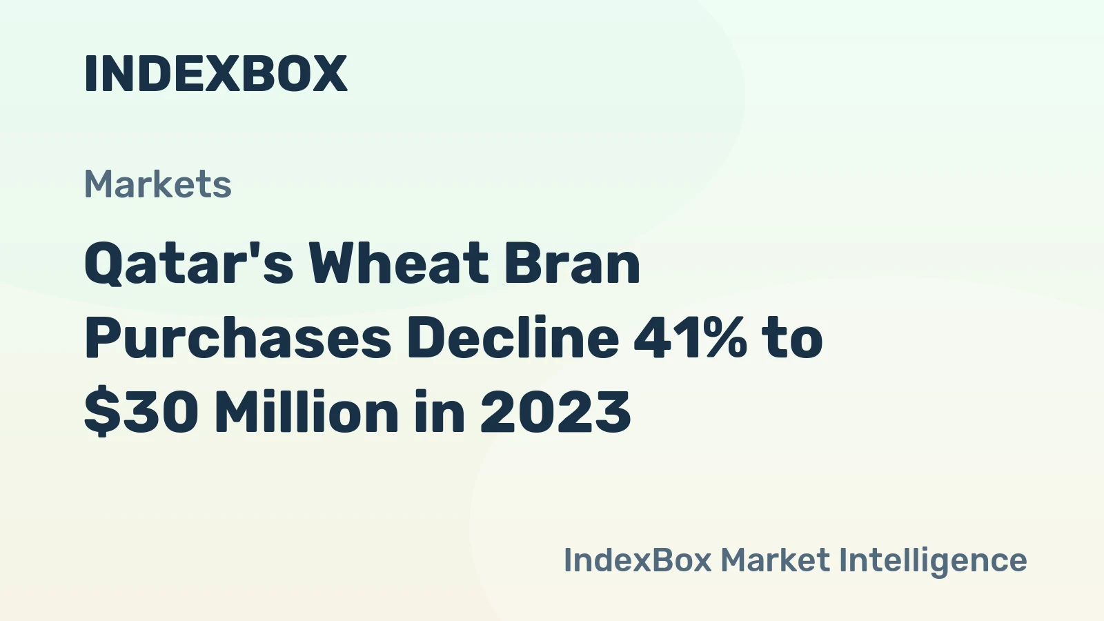 Qatar's Wheat Bran Purchases Decline 41% to $30 Million in 2023