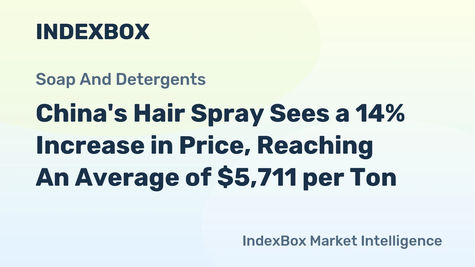 China's Hair Spray Sees a 14% Increase in Price, Reaching An Average of $5,711 per Ton