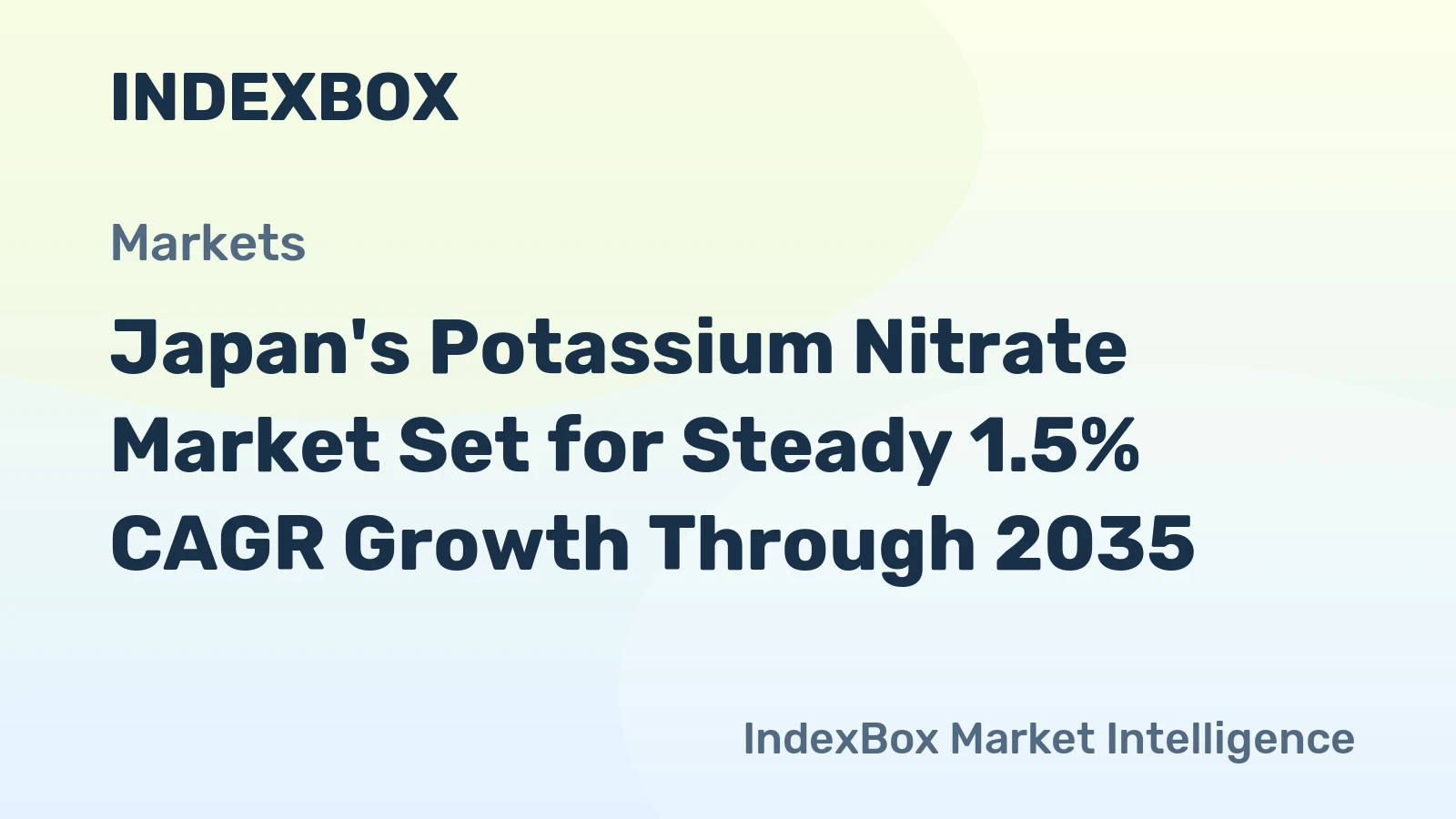 Japan's Potassium Nitrate Market Set for Steady 1.5% CAGR Growth Through 2035
