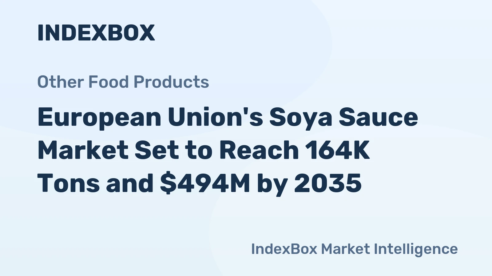 European Union's Soya Sauce Market Set to Reach 164K Tons and $494M by 2035
