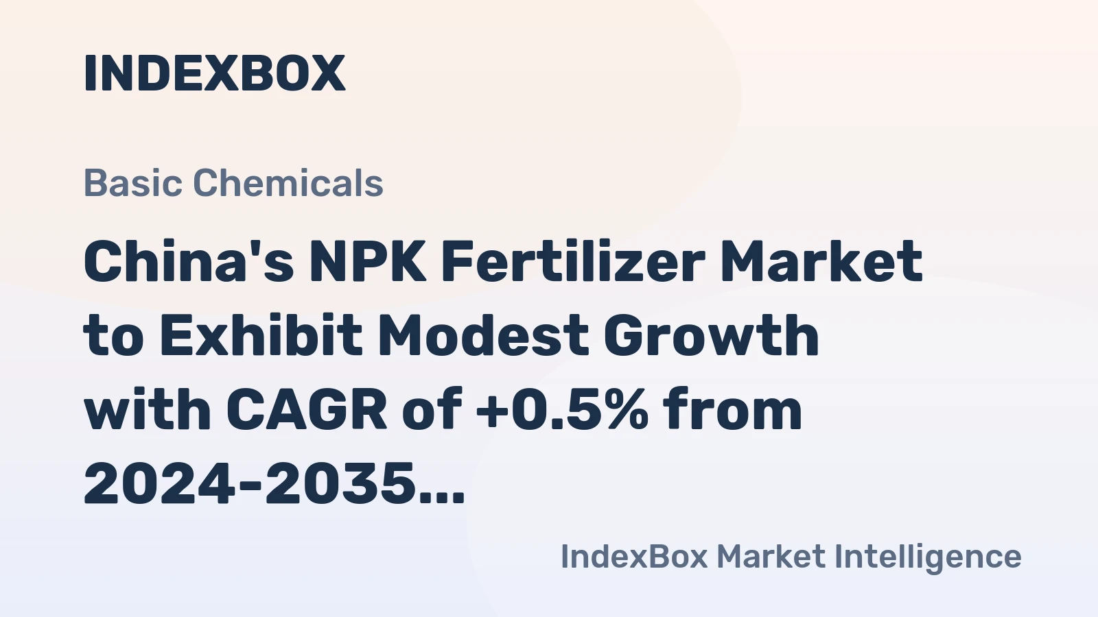 China's NPK Fertilizer Market to Exhibit Modest Growth with CAGR of +0.5% from 2024-2035