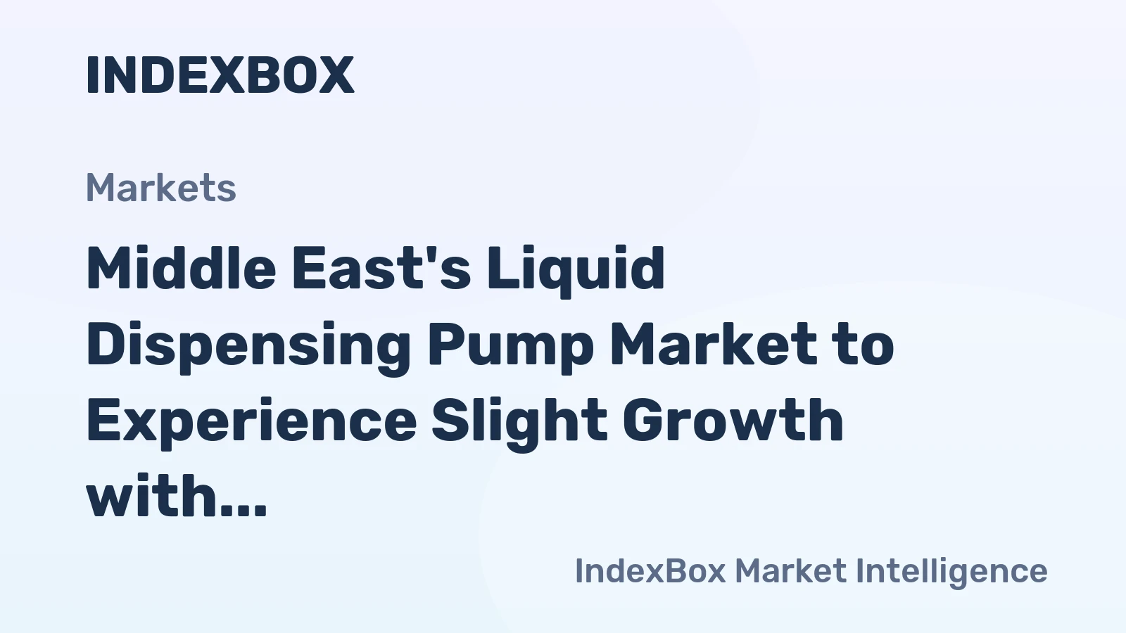 Middle East's Liquid Dispensing Pump Market to Experience Slight Growth with a CAGR of +1.3% from 2024 to 2035