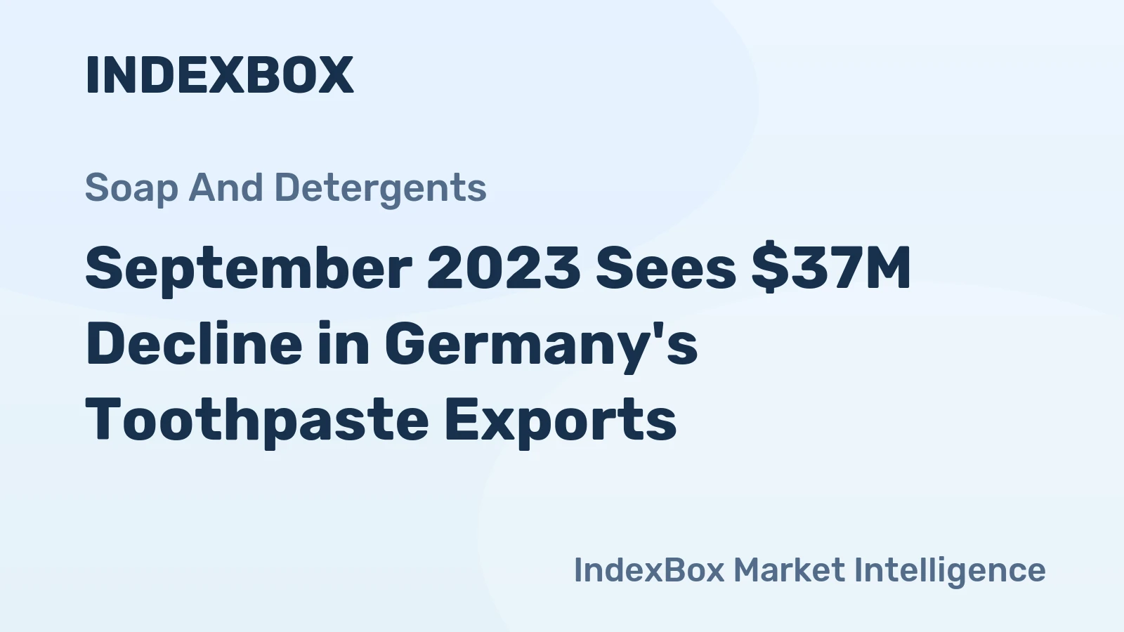September 2023 Sees $37M Decline in Germany's Toothpaste Exports