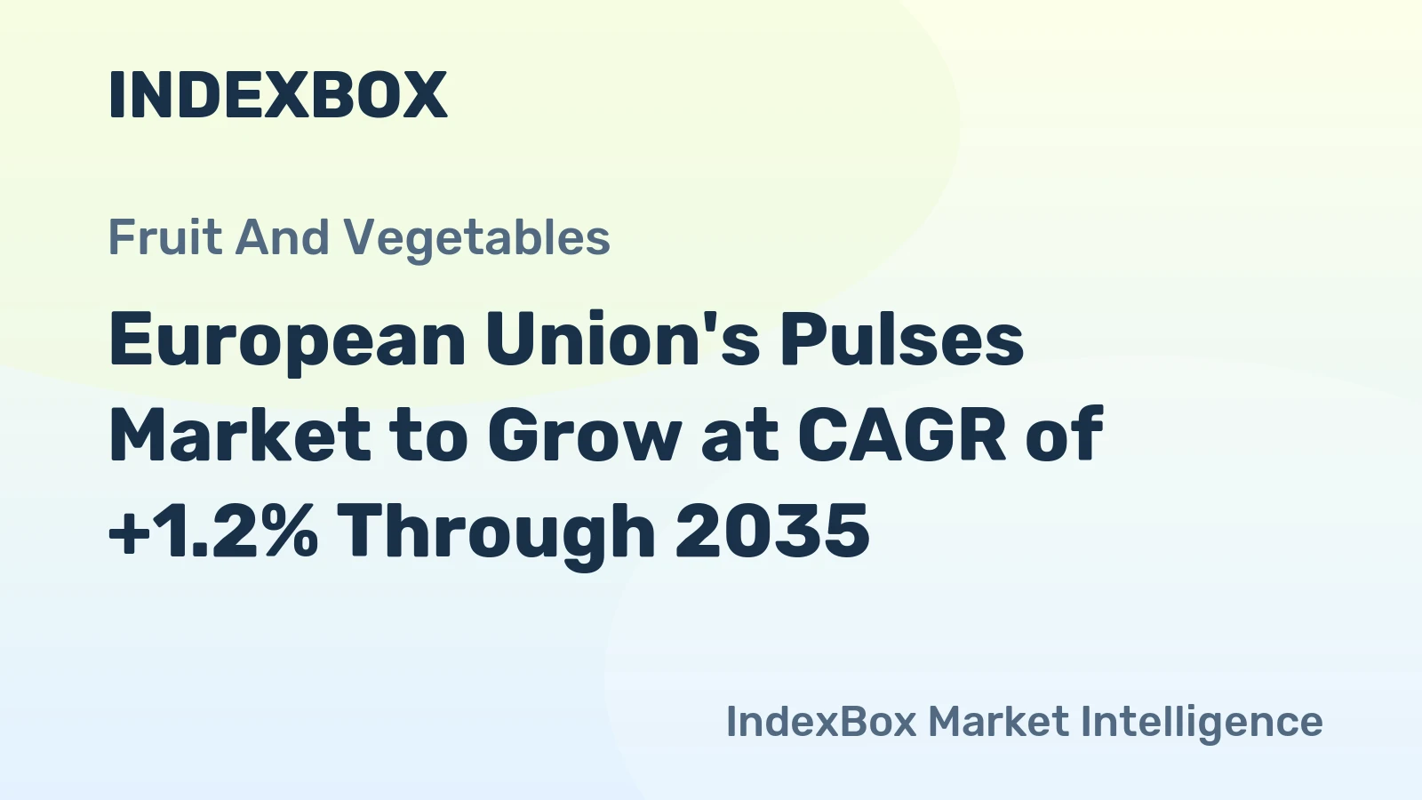 European Union's Pulses Market to Grow at CAGR of +1.2% Through 2035