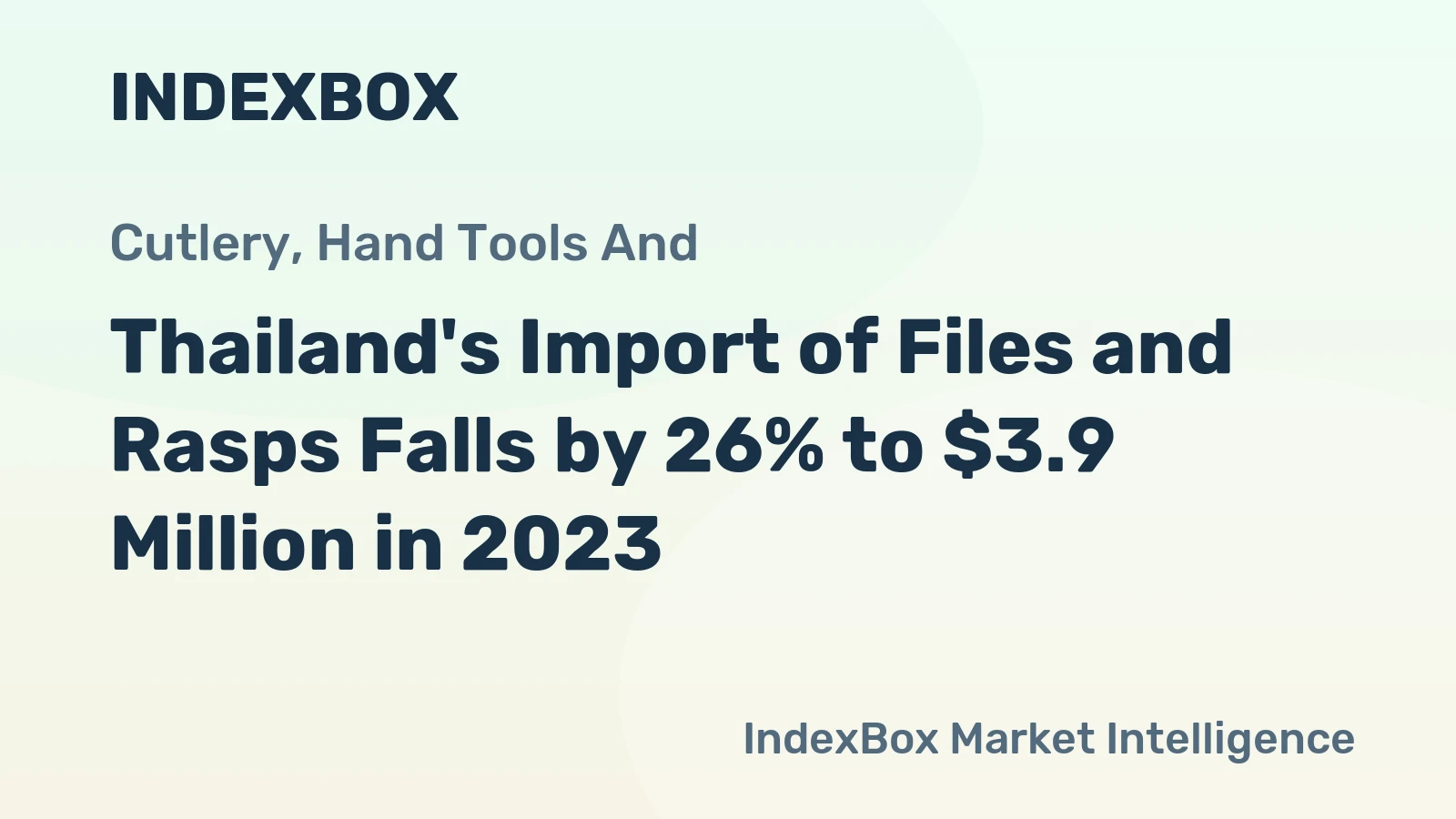 Thailand's Import of Files and Rasps Falls by 26% to $3.9 Million in 2023