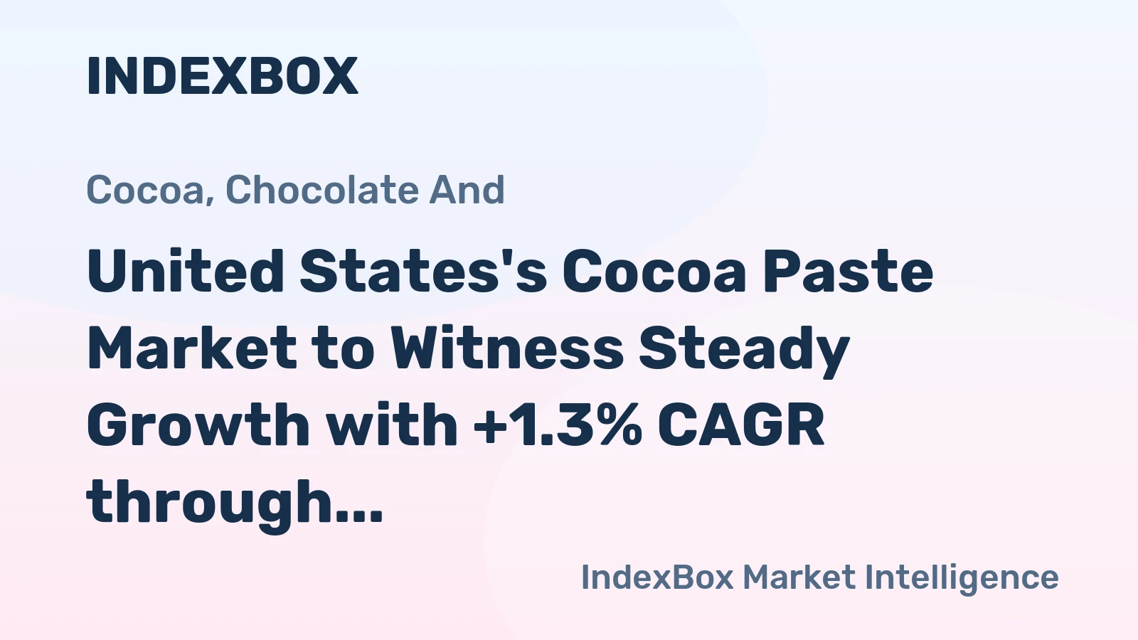 United States's Cocoa Paste Market to Witness Steady Growth with +1.3% CAGR through 2035, Reaching $2.9B in Value