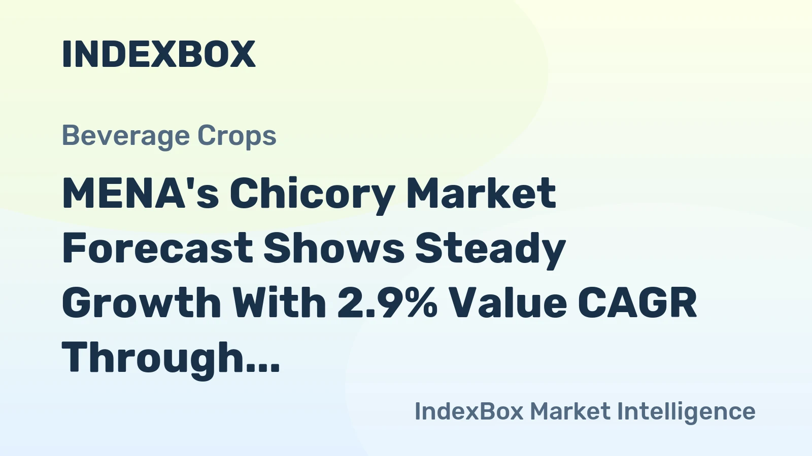 MENA's Chicory Market Forecast Shows Steady Growth With 2.9% Value CAGR Through 2035