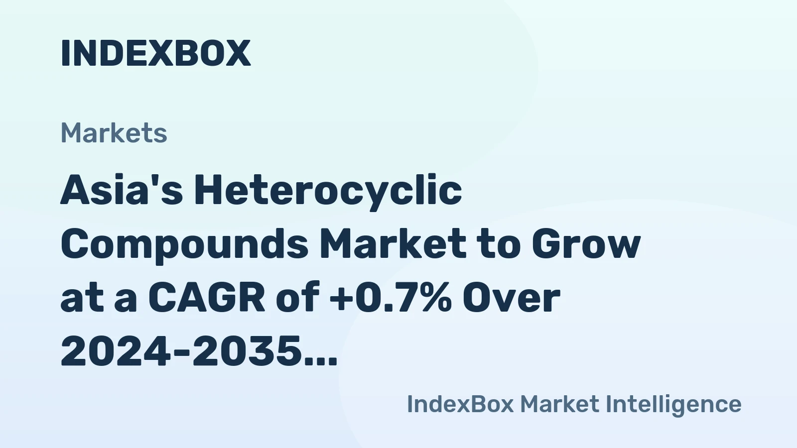 Asia's Heterocyclic Compounds Market to Grow at a CAGR of +0.7% Over 2024-2035