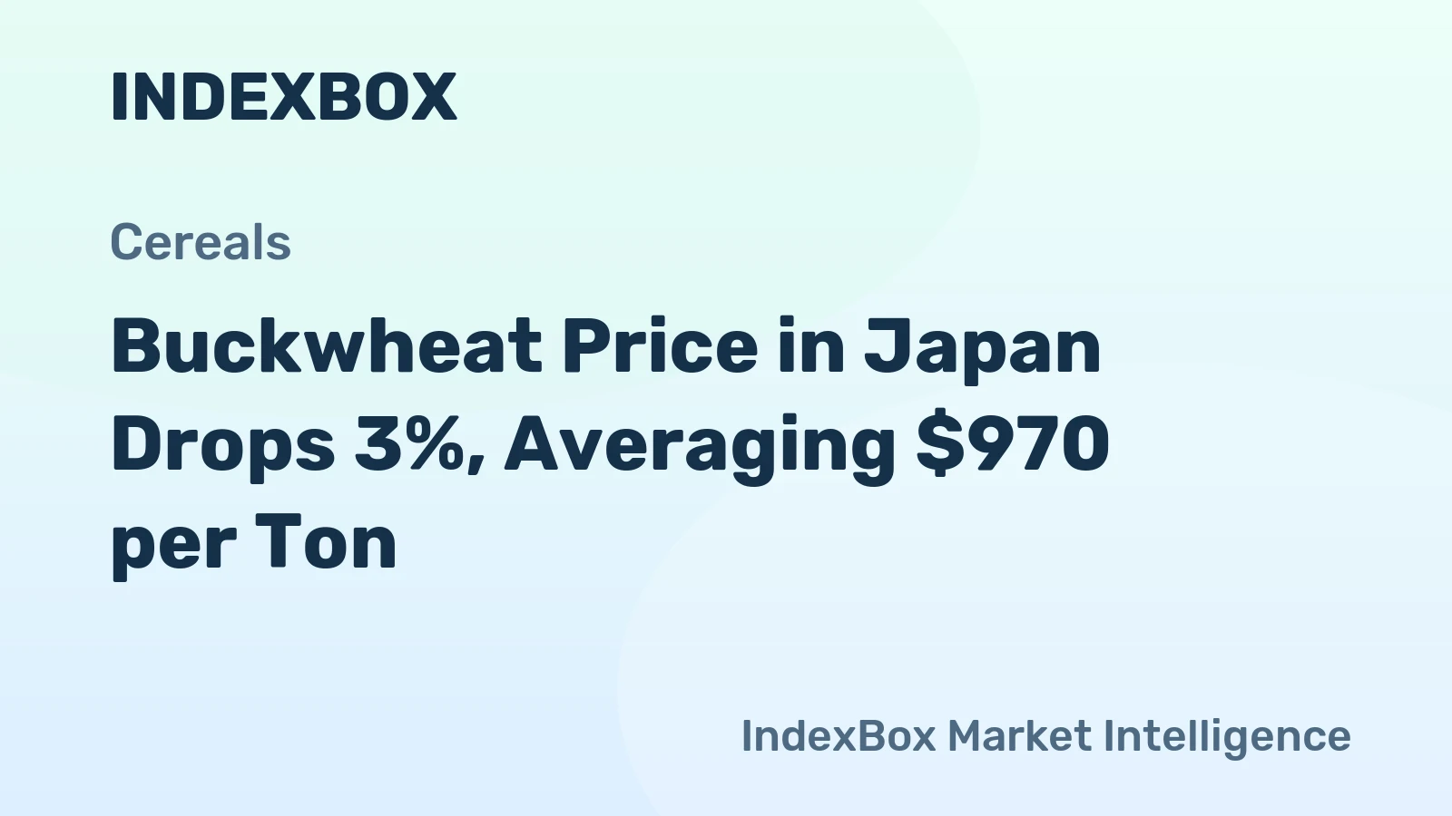 Buckwheat Price in Japan Drops 3%, Averaging $970 per Ton