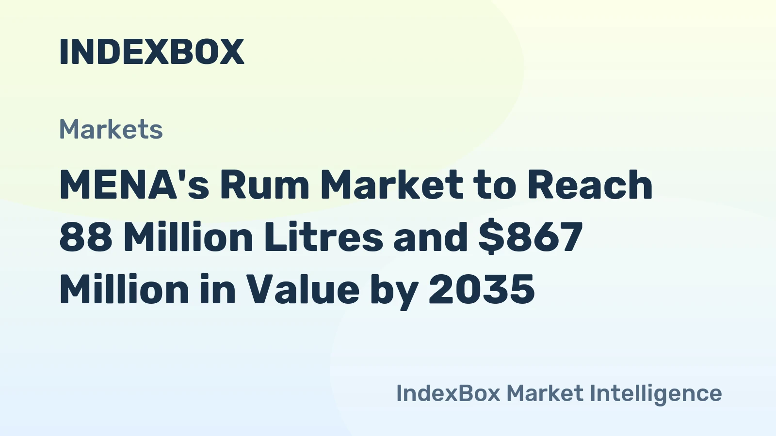 MENA's Rum Market to Reach 88 Million Litres and $867 Million in Value by 2035