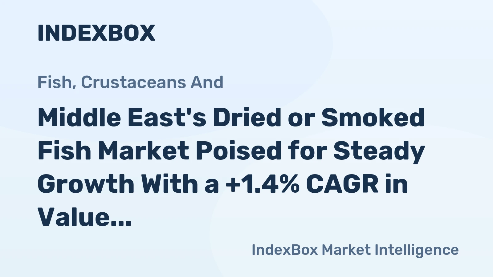 Middle East's Dried or Smoked Fish Market Poised for Steady Growth With a +1.4% CAGR in Value