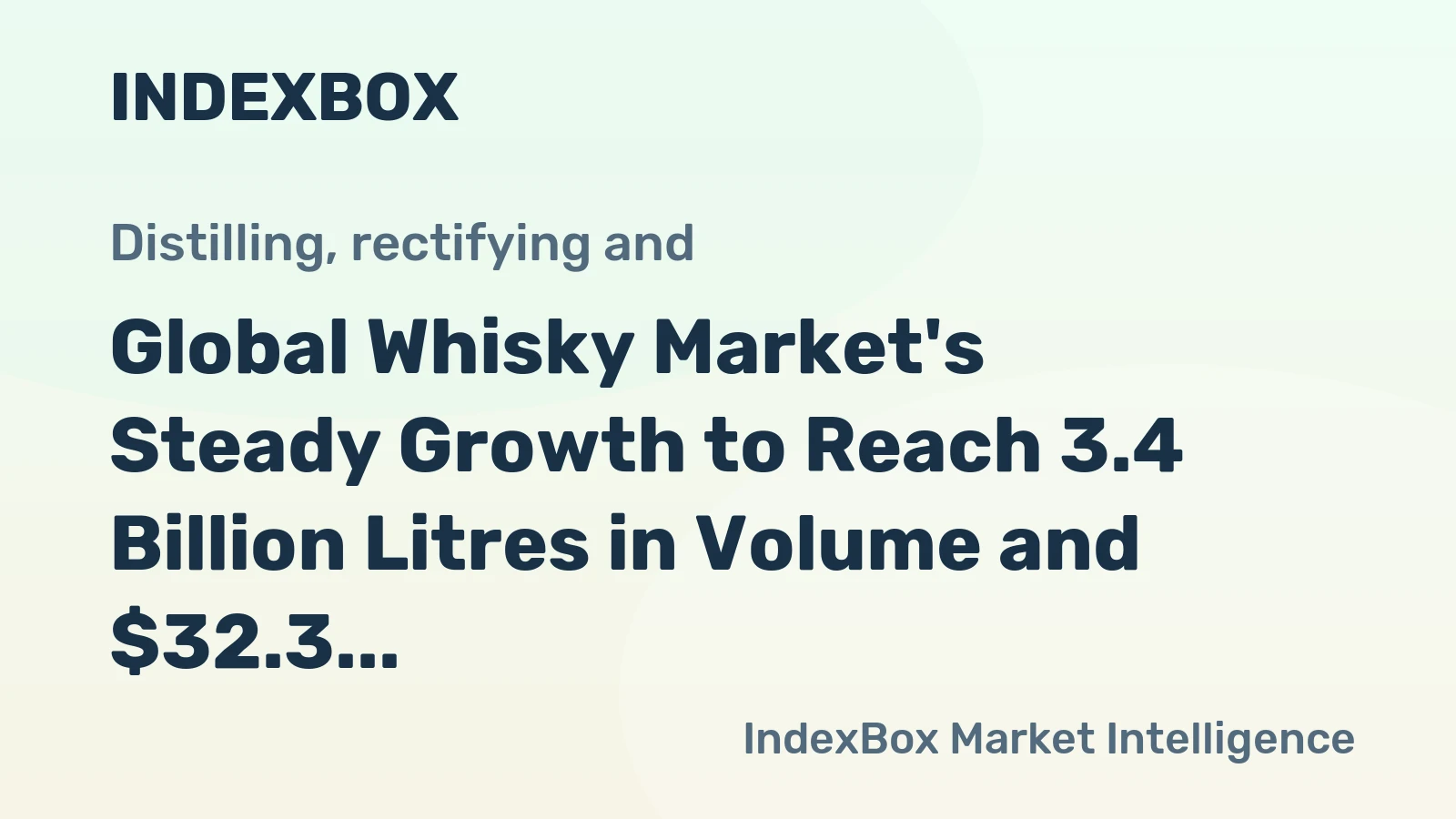 Global Whisky Market's Steady Growth to Reach 3.4 Billion Litres in Volume and $32.3 Billion in Value by 2035