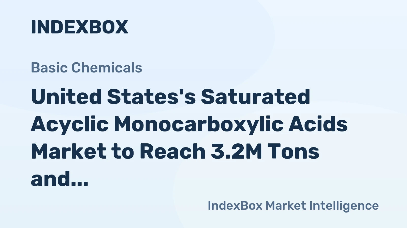 United States's Saturated Acyclic Monocarboxylic Acids Market to Reach 3.2M Tons and $5.6B by 2035
