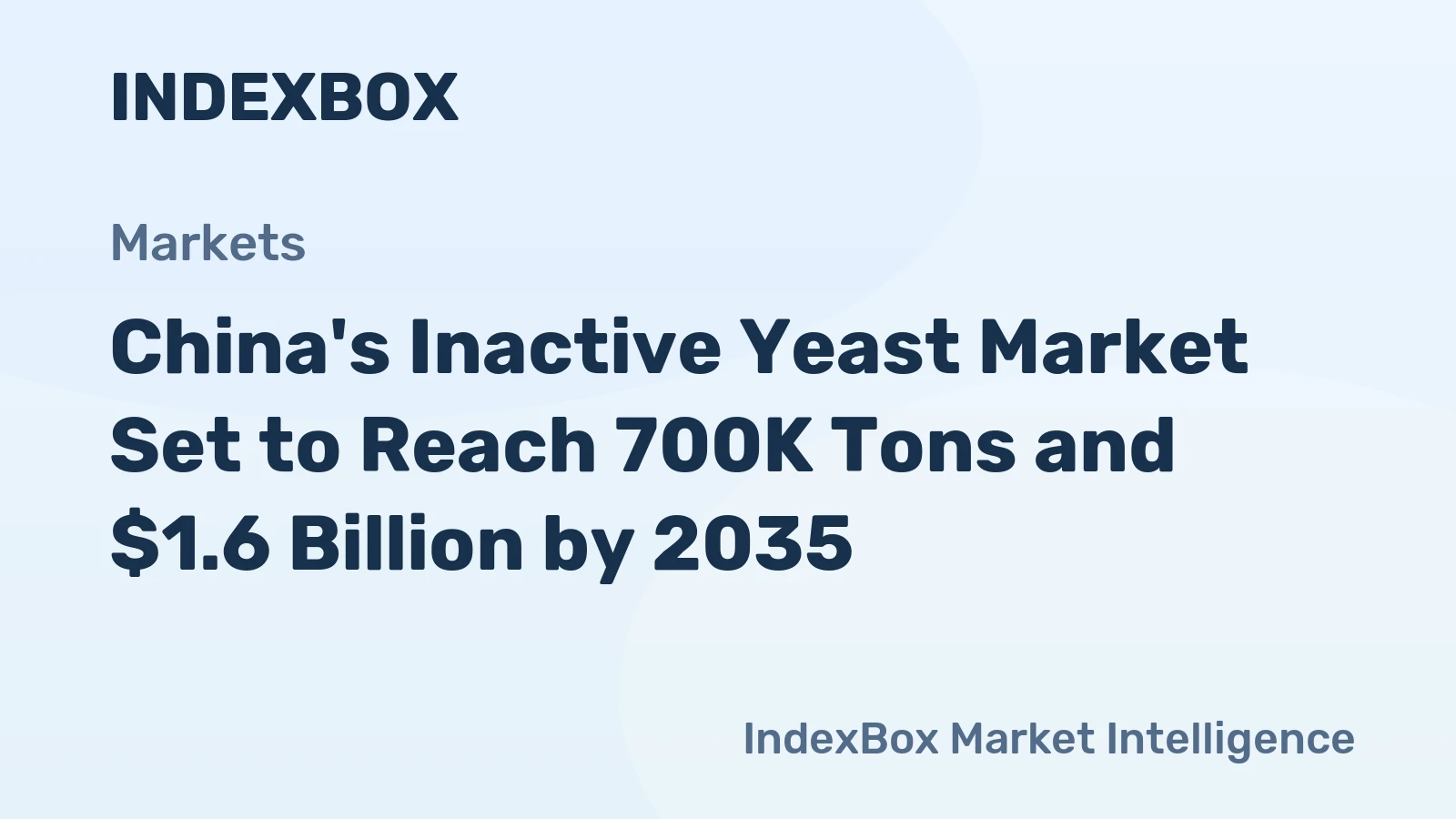 China's Inactive Yeast Market Set to Reach 700K Tons and $1.6 Billion by 2035