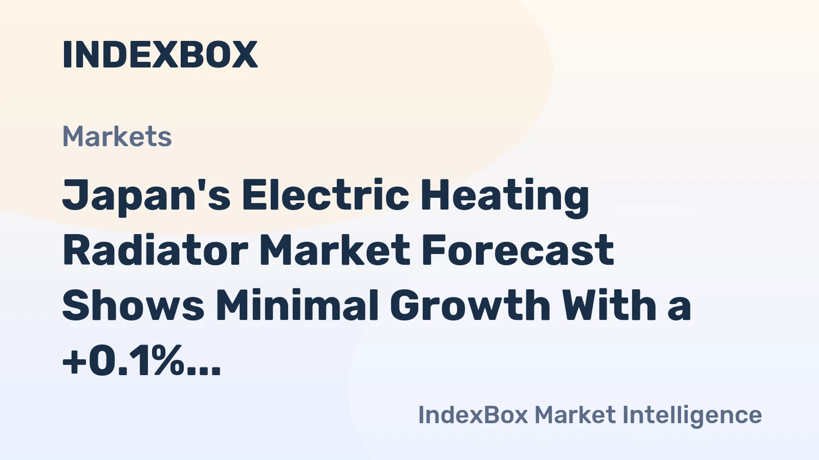 Japan's Electric Heating Radiator Market Forecast Shows Minimal Growth With a +0.1% CAGR