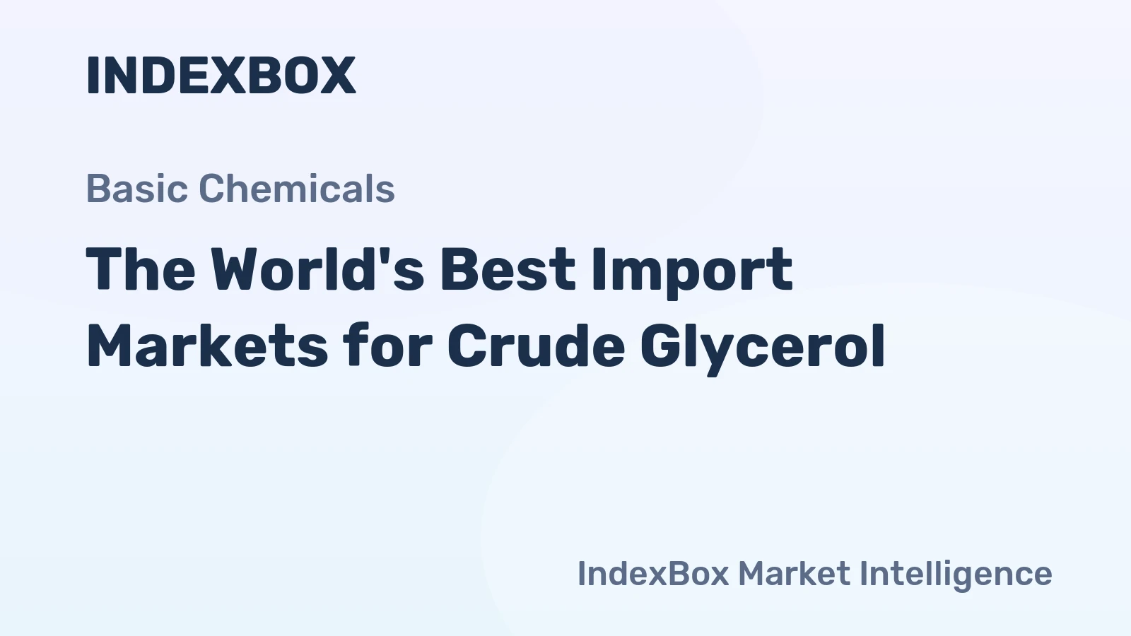 The World's Best Import Markets for Crude Glycerol