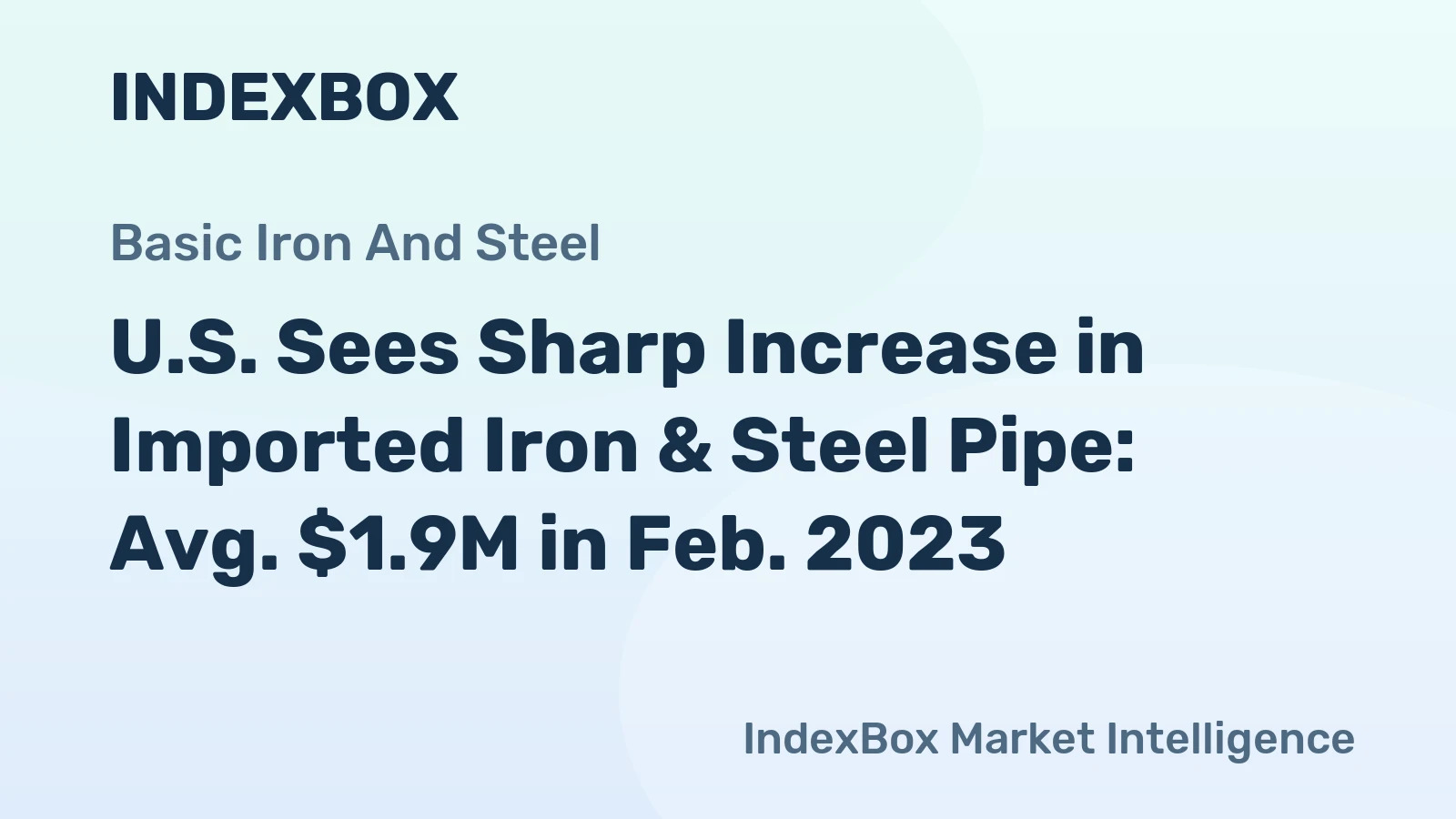 U.S. Sees Sharp Increase in Imported Iron & Steel Pipe: Avg. $1.9M in Feb. 2023