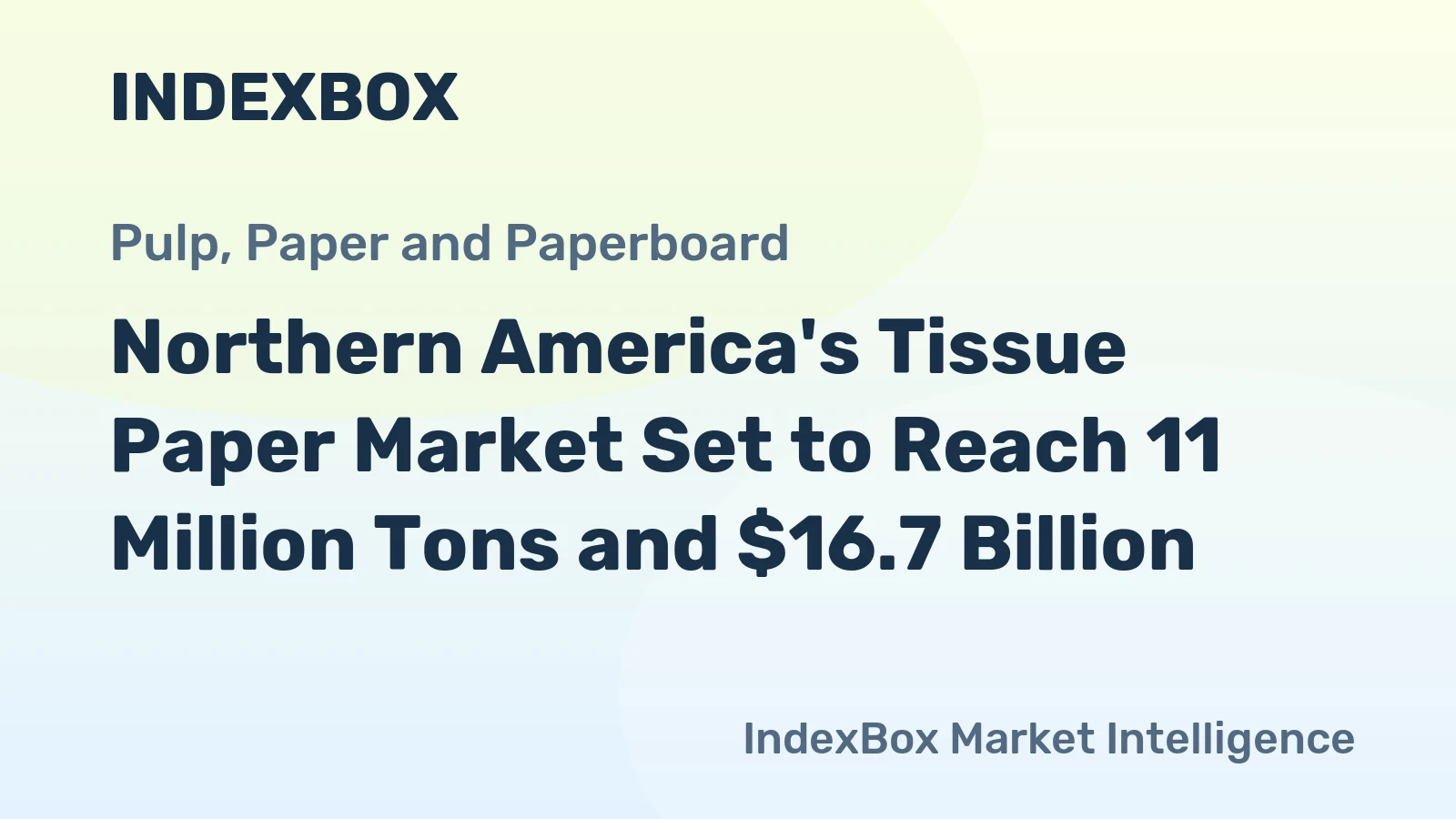Northern America's Tissue Paper Market Set to Reach 11 Million Tons and $16.7 Billion