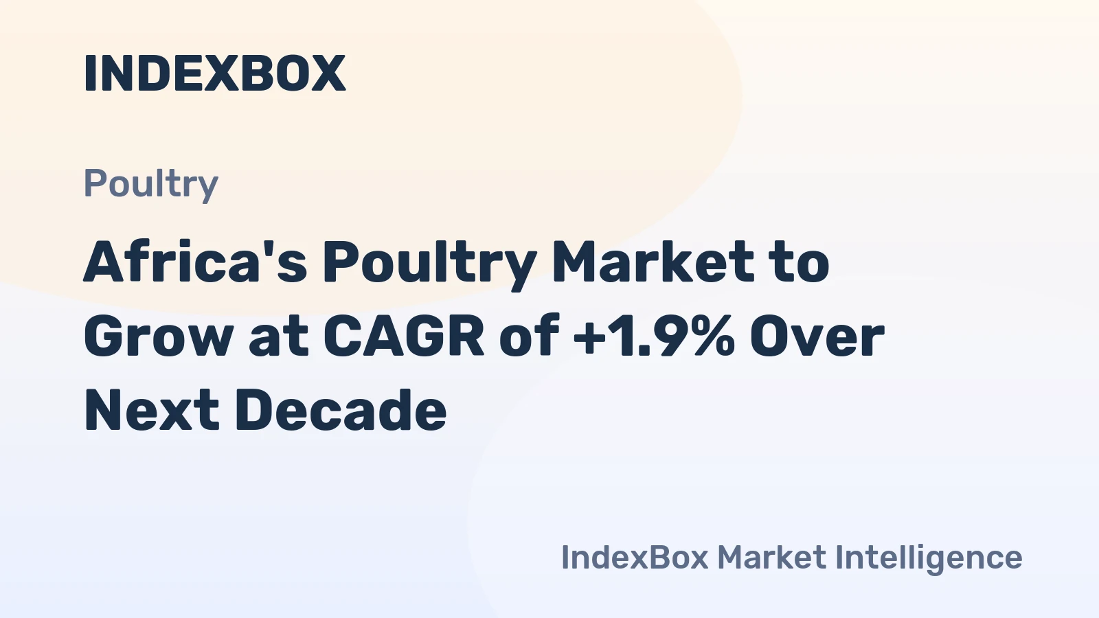 Africa's Poultry Market to Grow at CAGR of +1.9% Over Next Decade