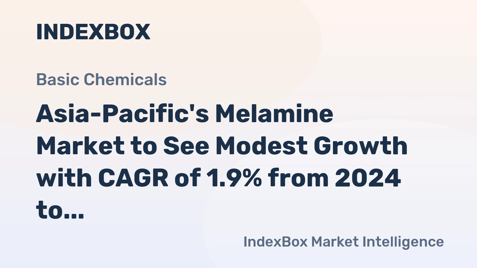 Asia-Pacific's Melamine Market to See Modest Growth with CAGR of 1.9% from 2024 to 2035