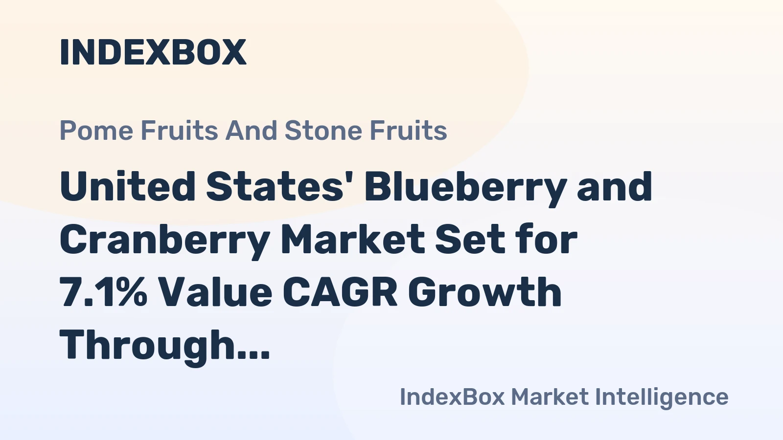 United States' Blueberry and Cranberry Market Set for 7.1% Value CAGR Growth Through 2035