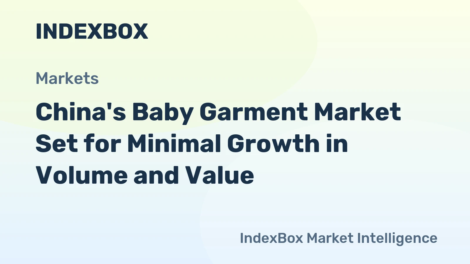 China's Baby Garment Market Set for Minimal Growth in Volume and Value