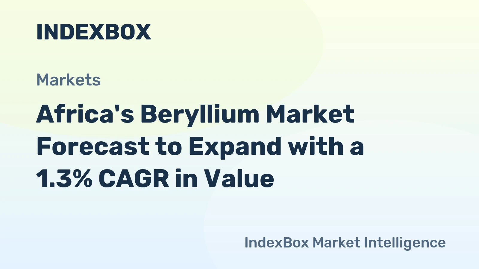 Africa's Beryllium Market Forecast to Expand with a 1.3% CAGR in Value