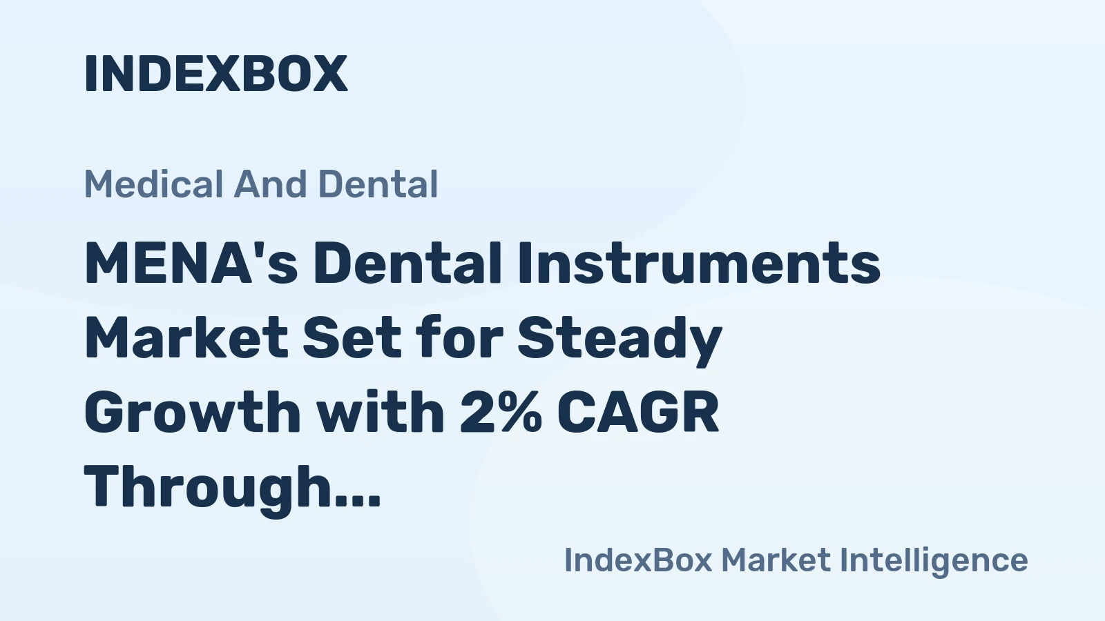 MENA's Dental Instruments Market Set for Steady Growth with 2% CAGR Through 2035