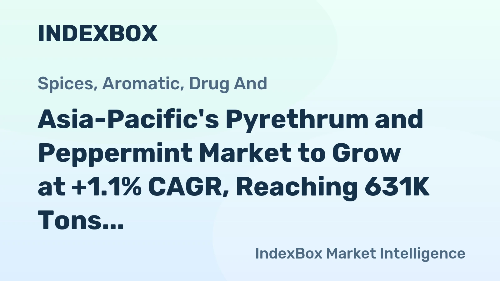 Asia-Pacific's Pyrethrum and Peppermint Market to Grow at +1.1% CAGR, Reaching 631K Tons by 2035