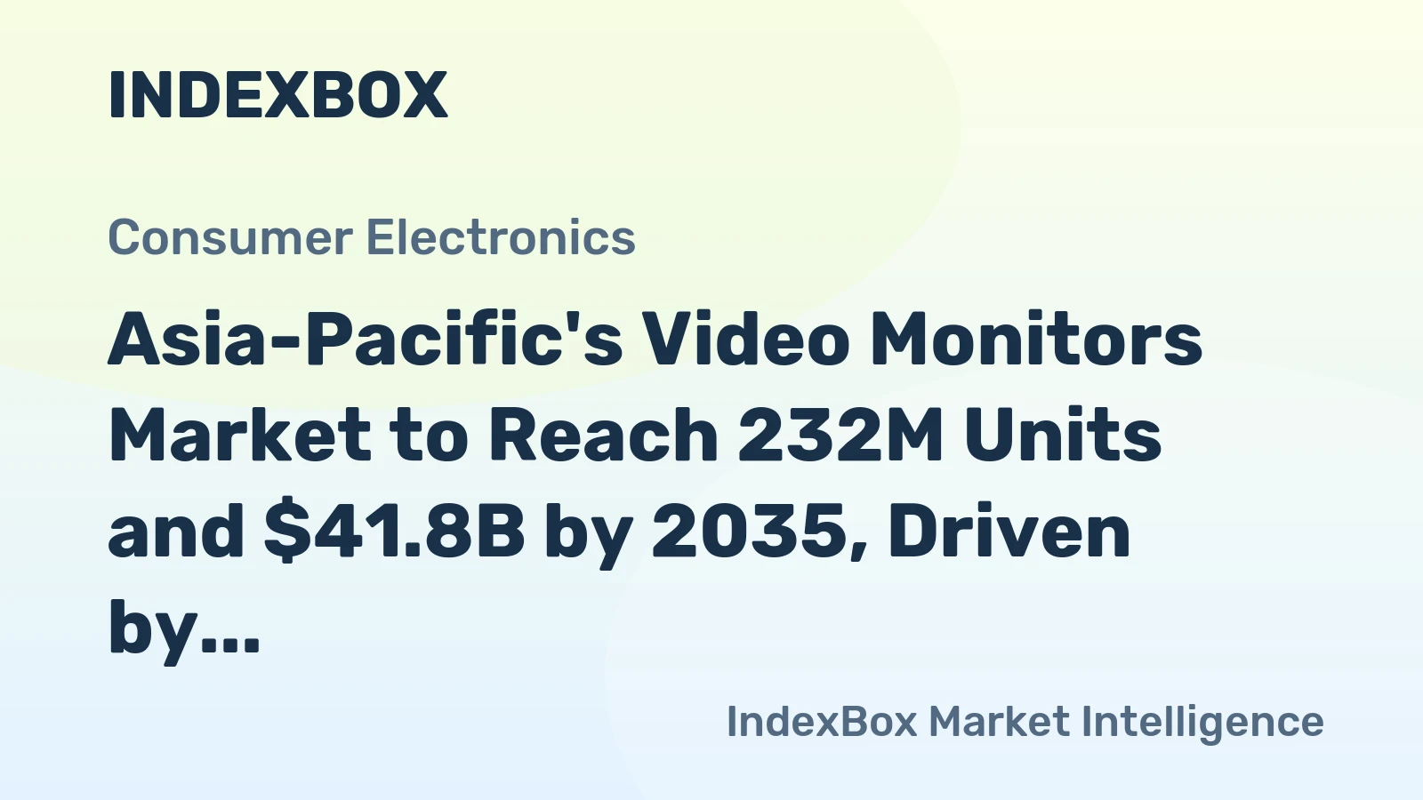 Asia-Pacific's Video Monitors Market to Reach 232M Units and $41.8B by 2035, Driven by Increasing Demand