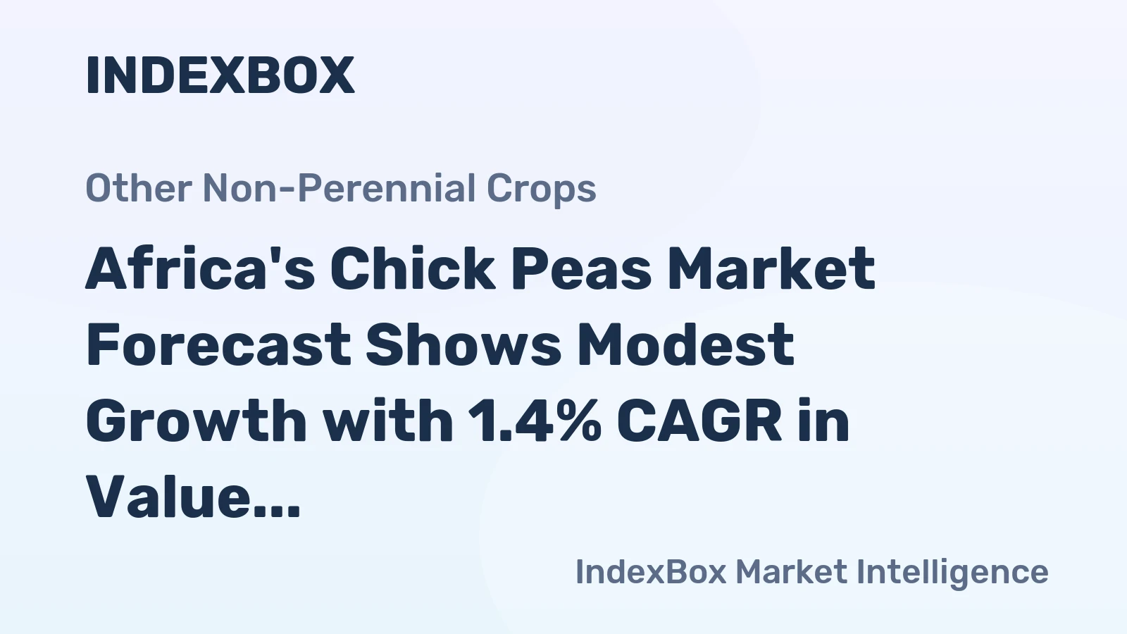 Africa's Chick Peas Market Forecast Shows Modest Growth with 1.4% CAGR in Value Through 2035