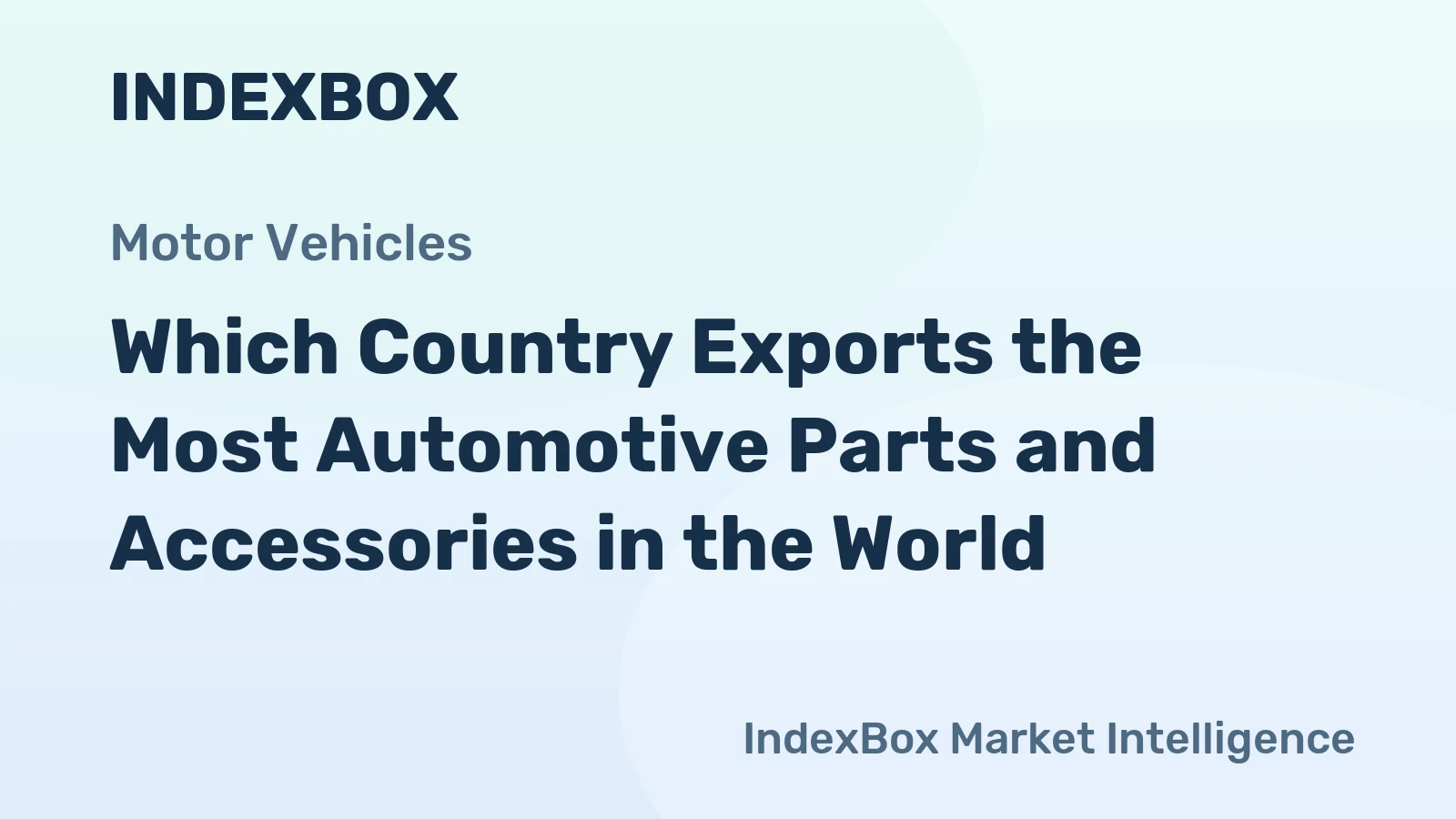 Which Country Exports the Most Automotive Parts and Accessories in the World?